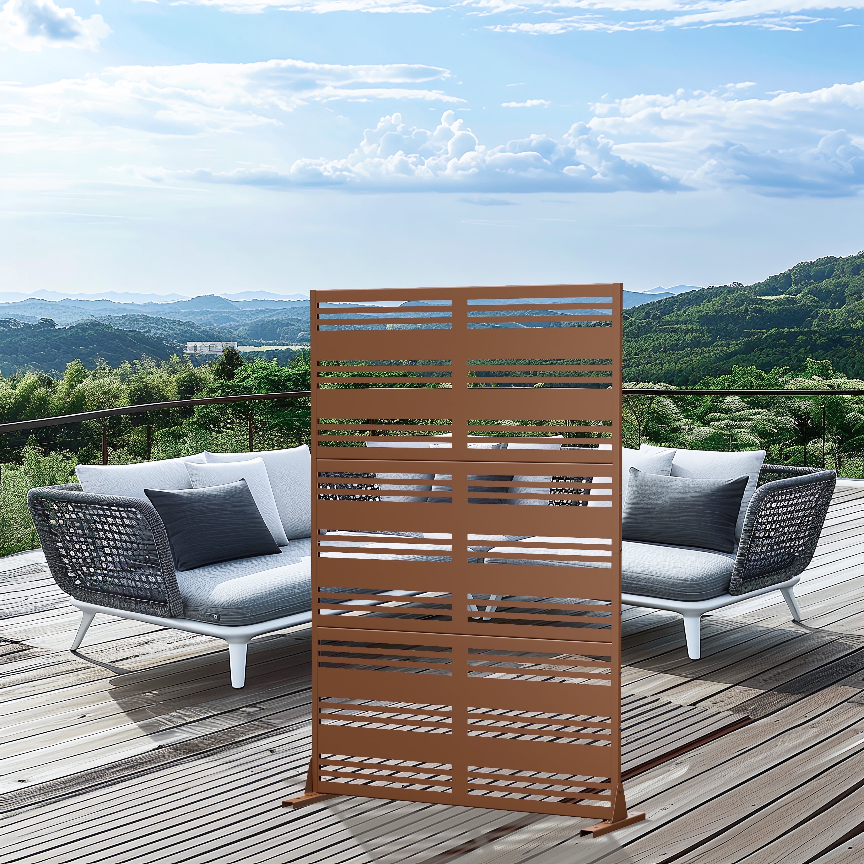 MAYEERTY 72" x 36" Outdoor Privacy Screen Room Dividers for Home Office ...