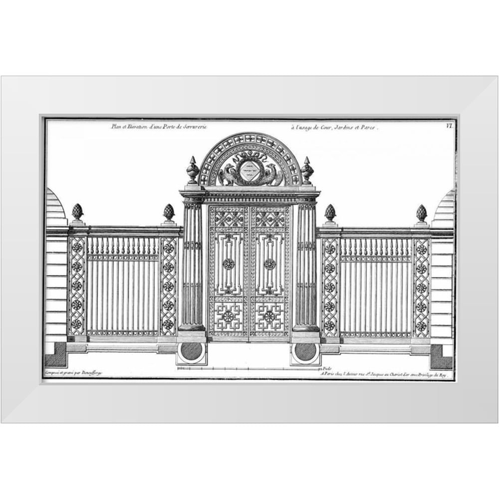 Neufforge 18x13 White Modern Wood Framed Museum Art Print Titled ...