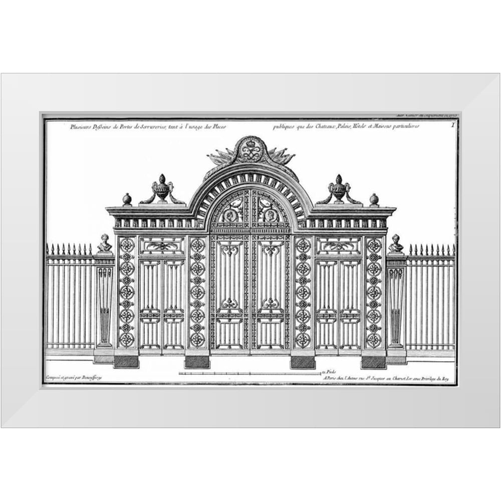 Neufforge 32x22 White Modern Wood Framed Museum Art Print Titled ...