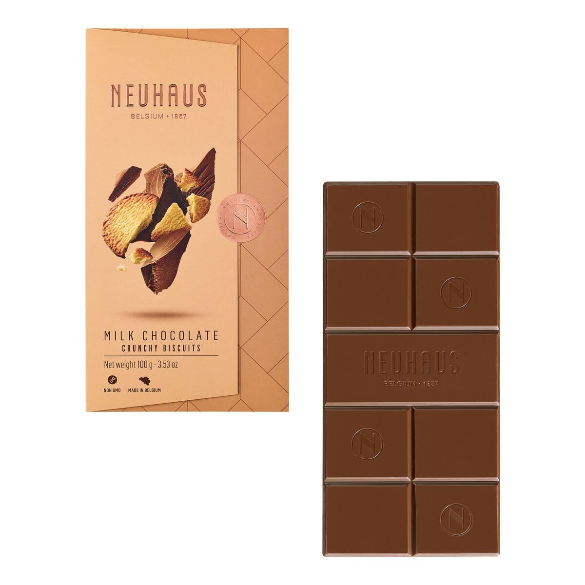 Neuhaus Belgian Chocolate Tablet - HYZ01 Milk Chocolate Crunch Cookies ...