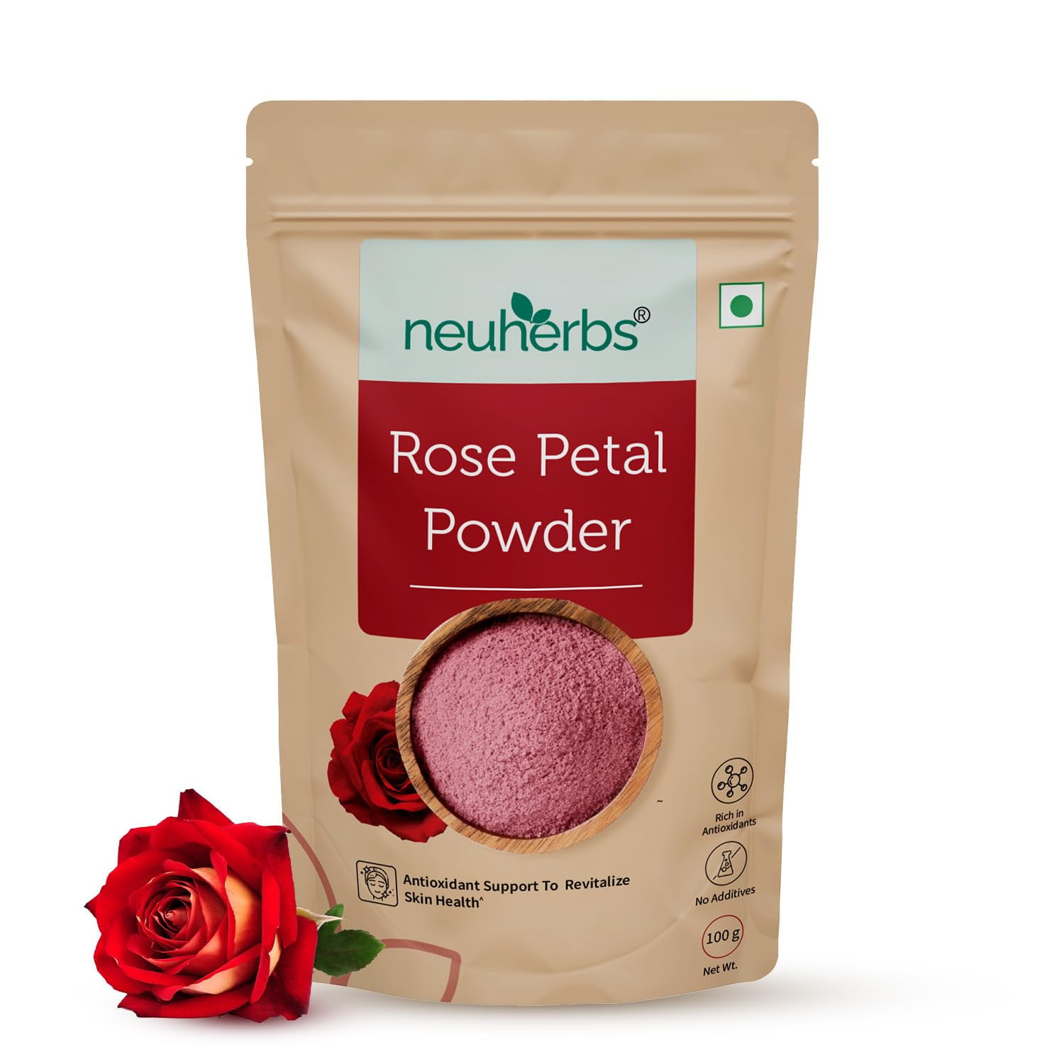 Neuherbs Rose Petal Powder (100g Pack of 1) | Antioxidant Support To ...