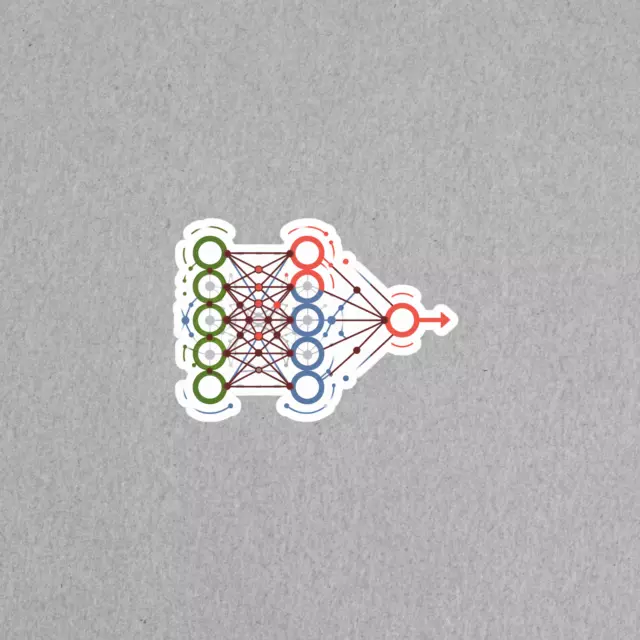Neural Network Ai Machine Learning Diagram Sticker For Tech Geeksphone ...