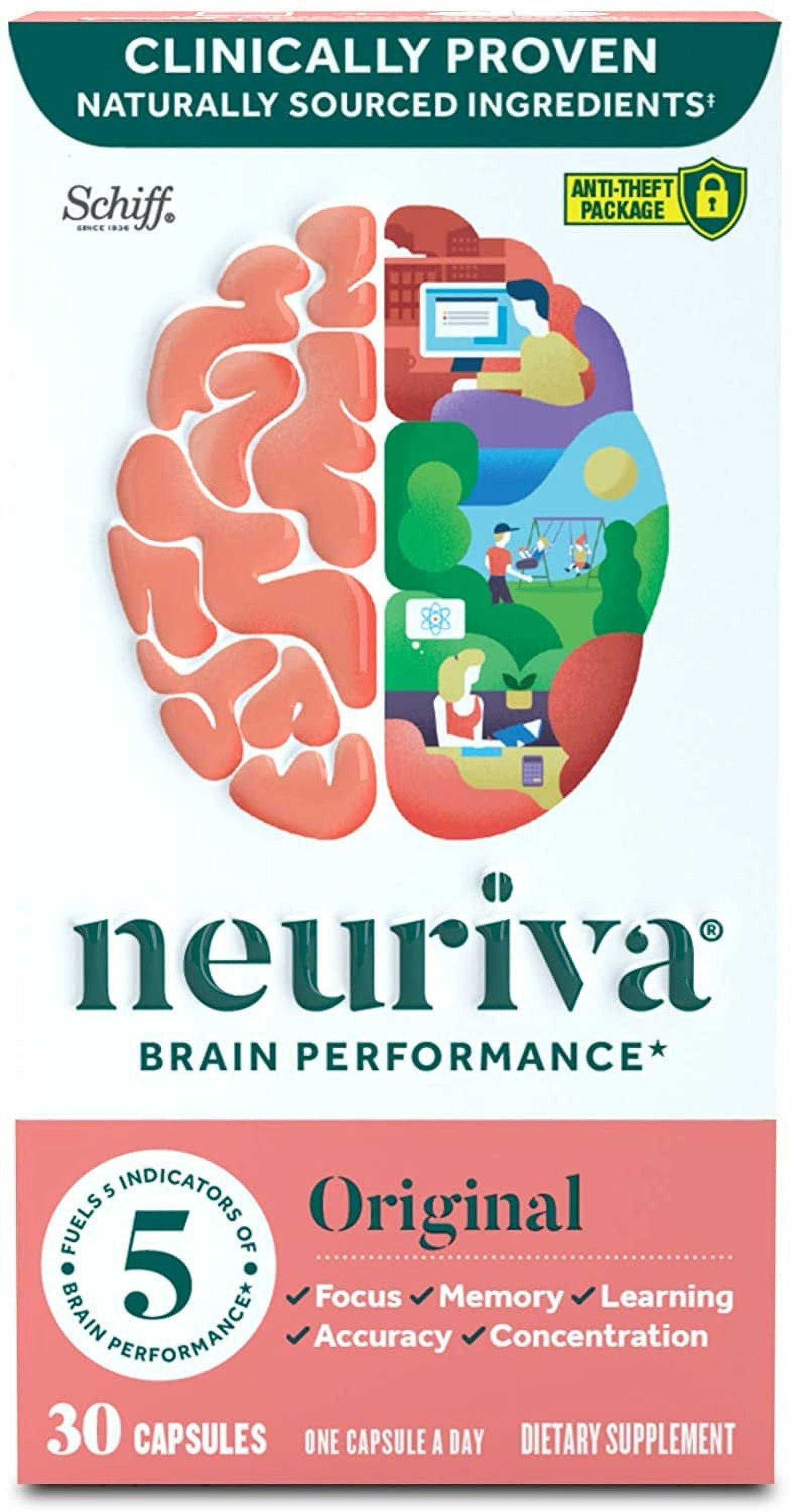Neuriva Brain Health Supplement - Memory Focus, Mind Booster, Function Enhancement, 30 Count, 3 ...
