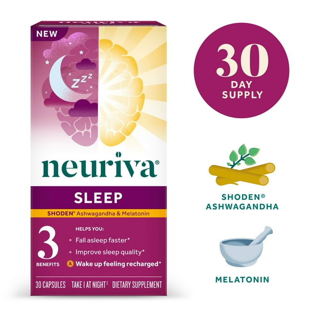 Neuriva Sleep, Natural Nighttime Sleep Aid Supplement with Melatonin ...