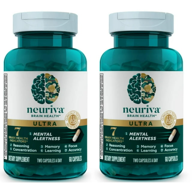 Neuriva Ultra Brain Supplement, Decaffeinated, 60 Count for Mental ...