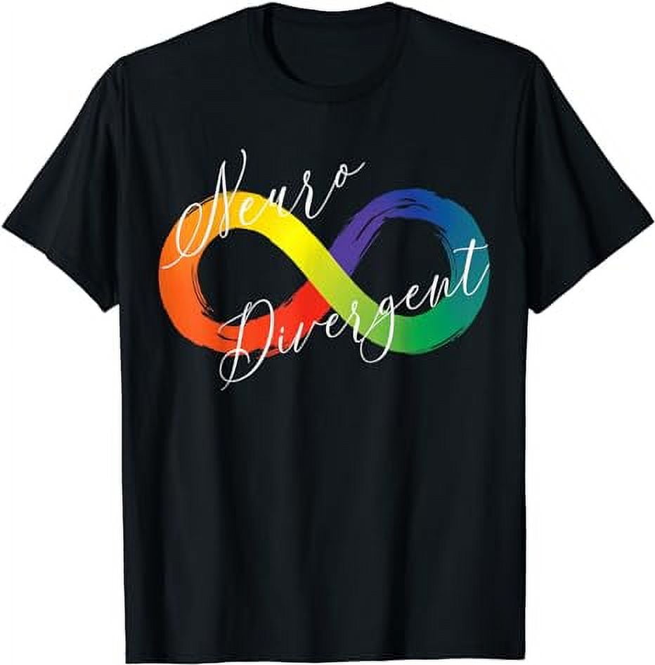 Neuro Divergent Infinity Symbol Spectrum Autism Awareness T-Shirt ...