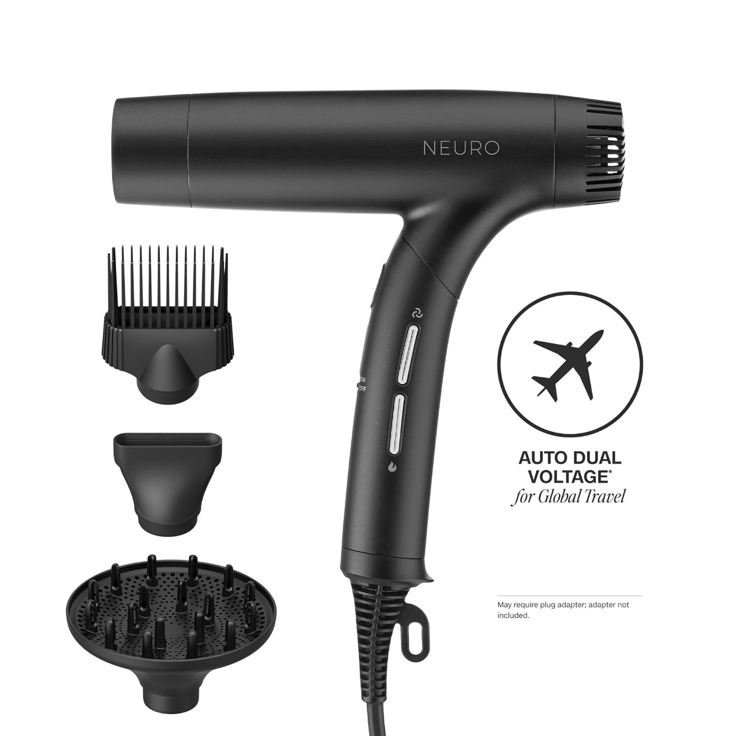 Neuro Dry Dryer Dual Voltage-Black - Walmart.com