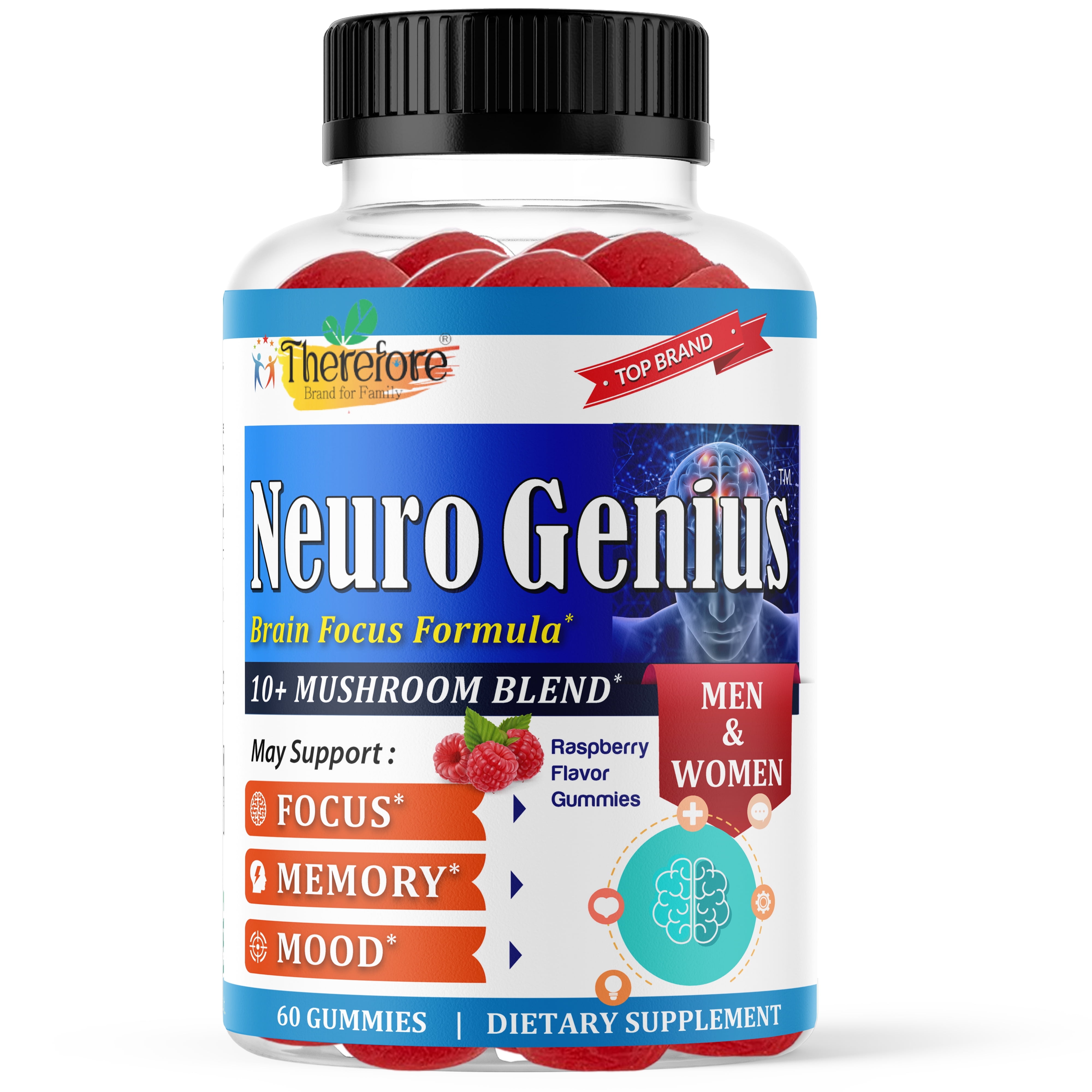 Neuro Genius Brain Booster Memory And Focus Supplements Lion's Mane ...