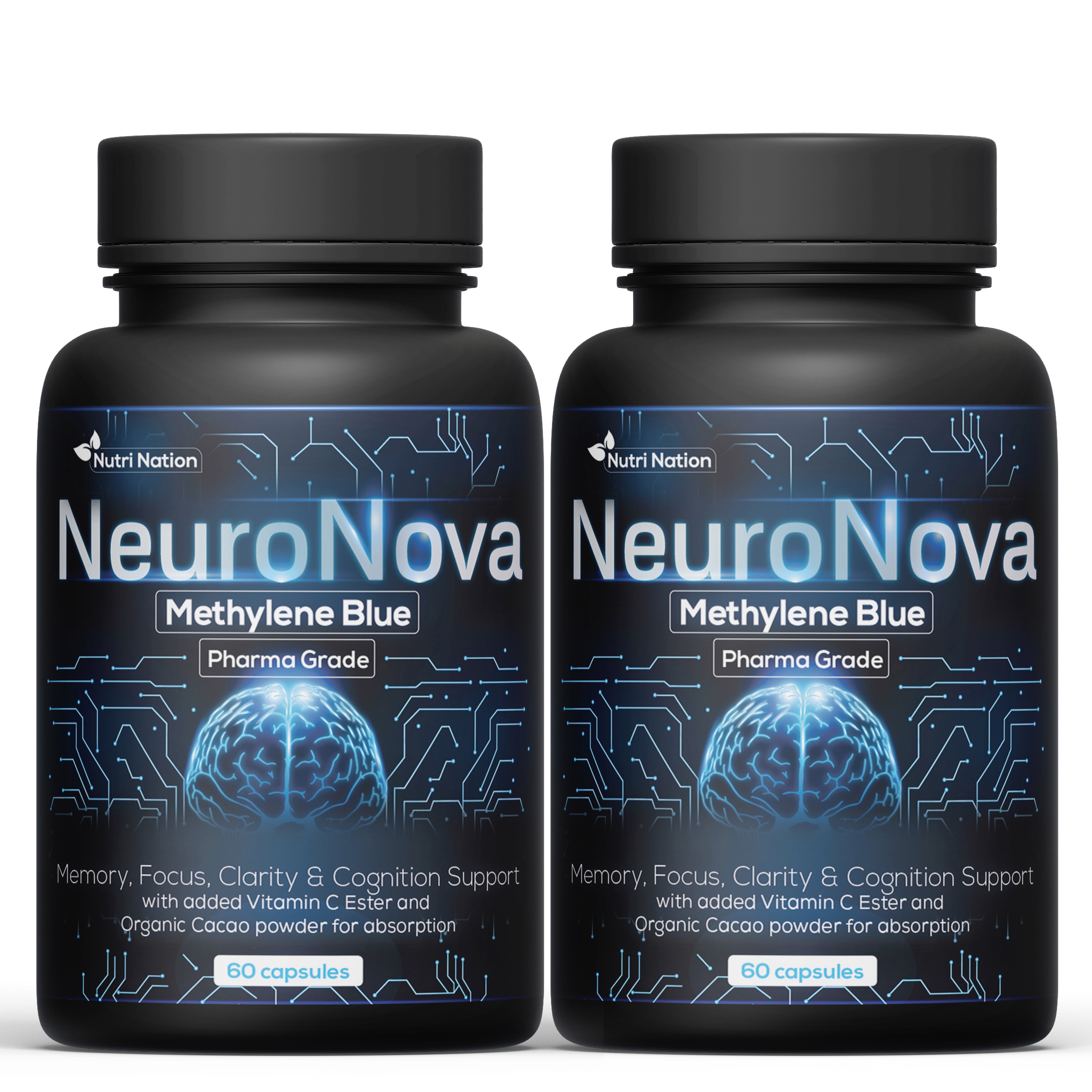 Neuro Nova Methylene Blue Capsules, USP Pharmaceutical Grade, 120 Count ...