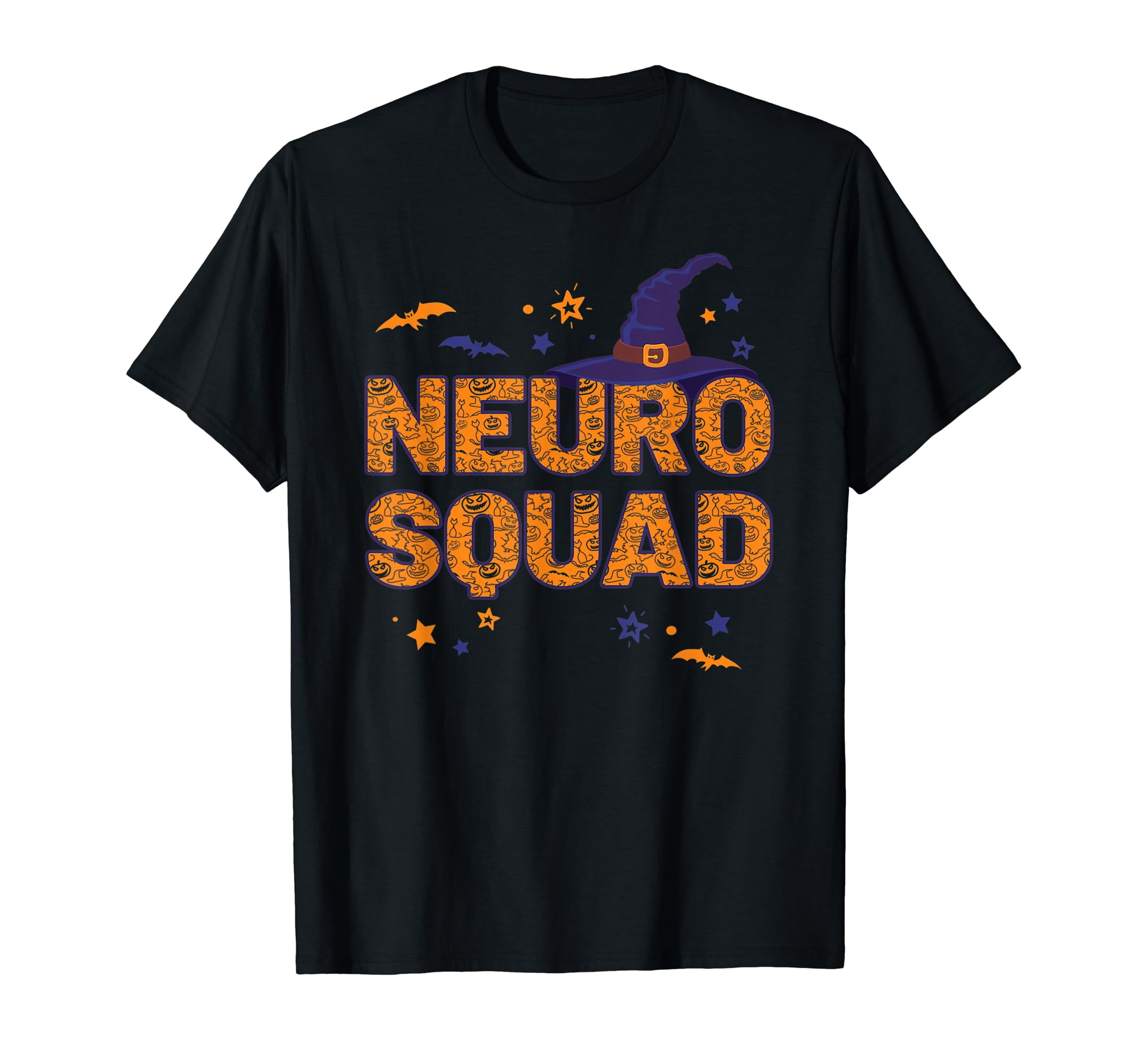 Neuro Squad Witch Halloween Neurology Nurse Tech Matching Black T-Shirt ...