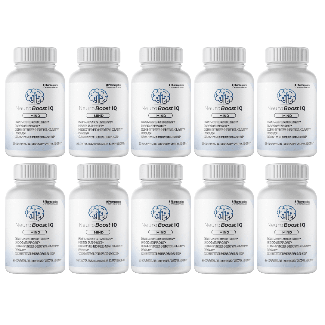 NeuroBoost IQ Nootropic Technologies Brain Booster, Focus, 10 Bottles ...