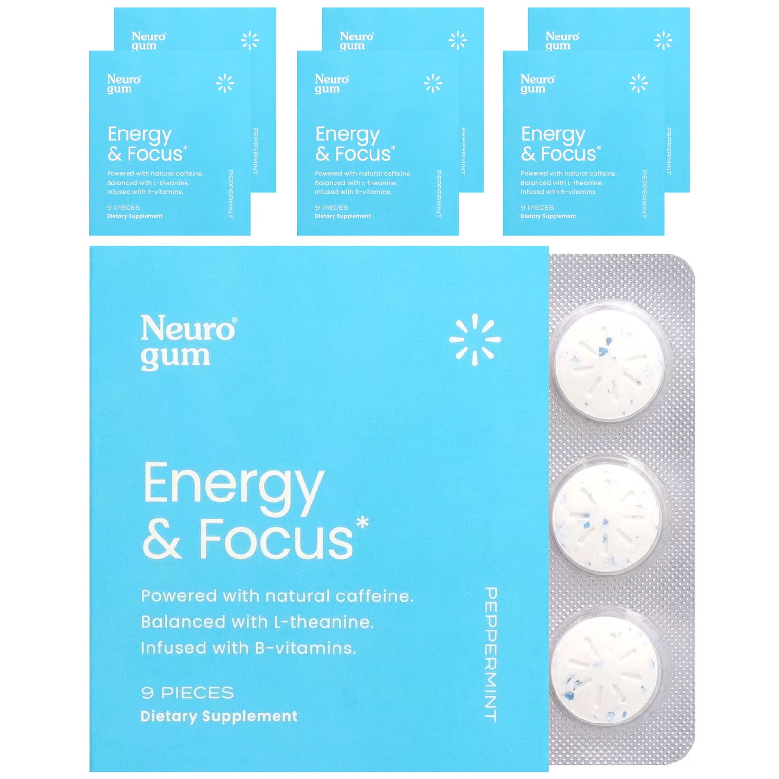 NeuroGum Caffeine Gum with L Theanine & Vitamin B Energy and Focus ...