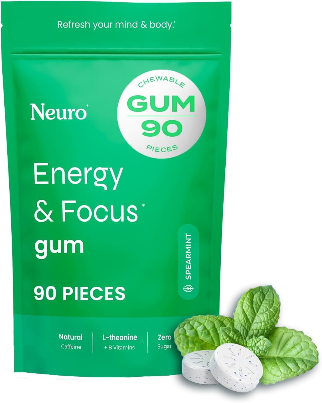 Neuro Energy & Focus Spearmint Gum 90 Each - Walmart.com