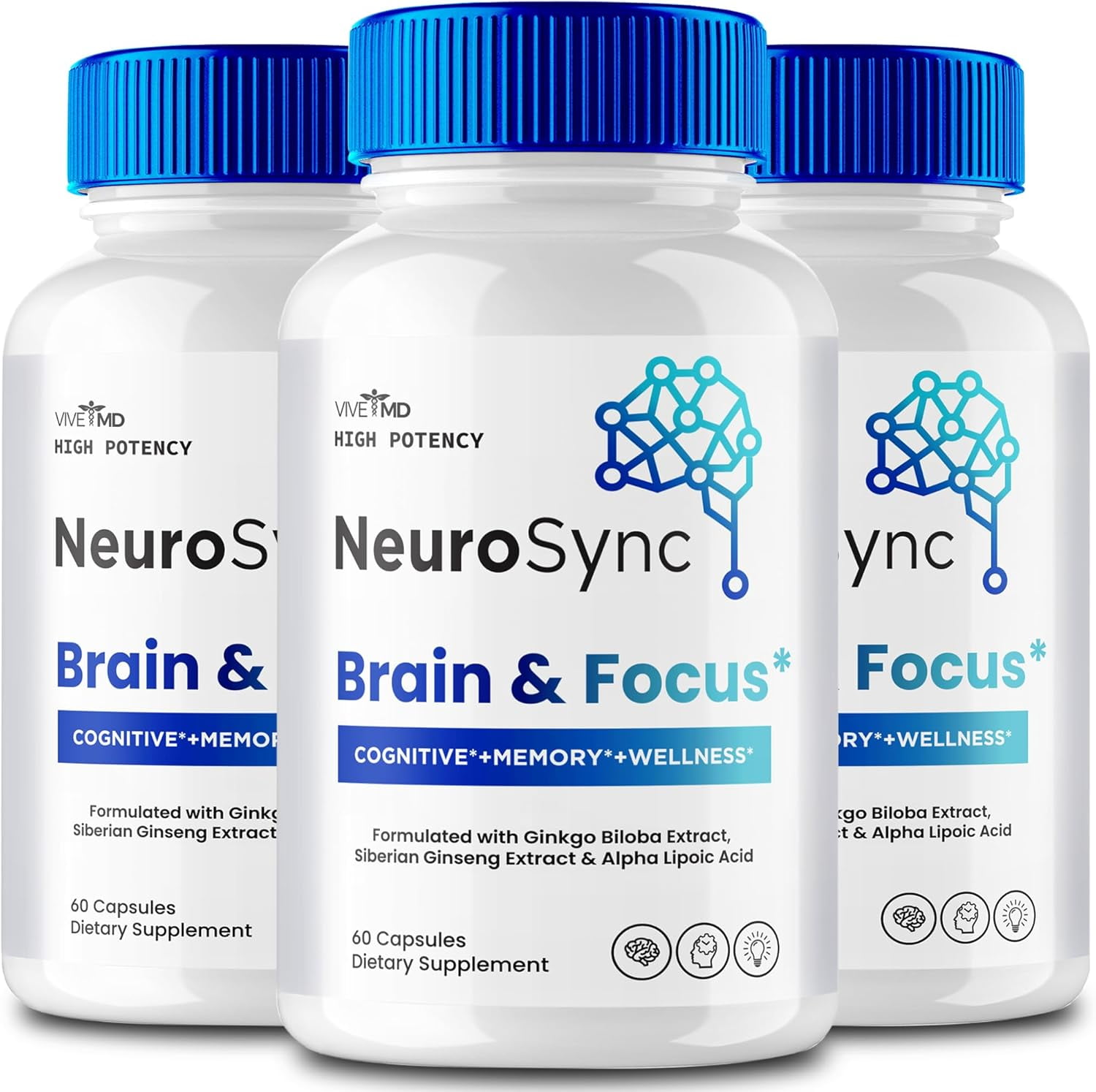 NeuroSync Brain Supplements for Memory and Focus Capsules (3 Pack) - Walmart.com