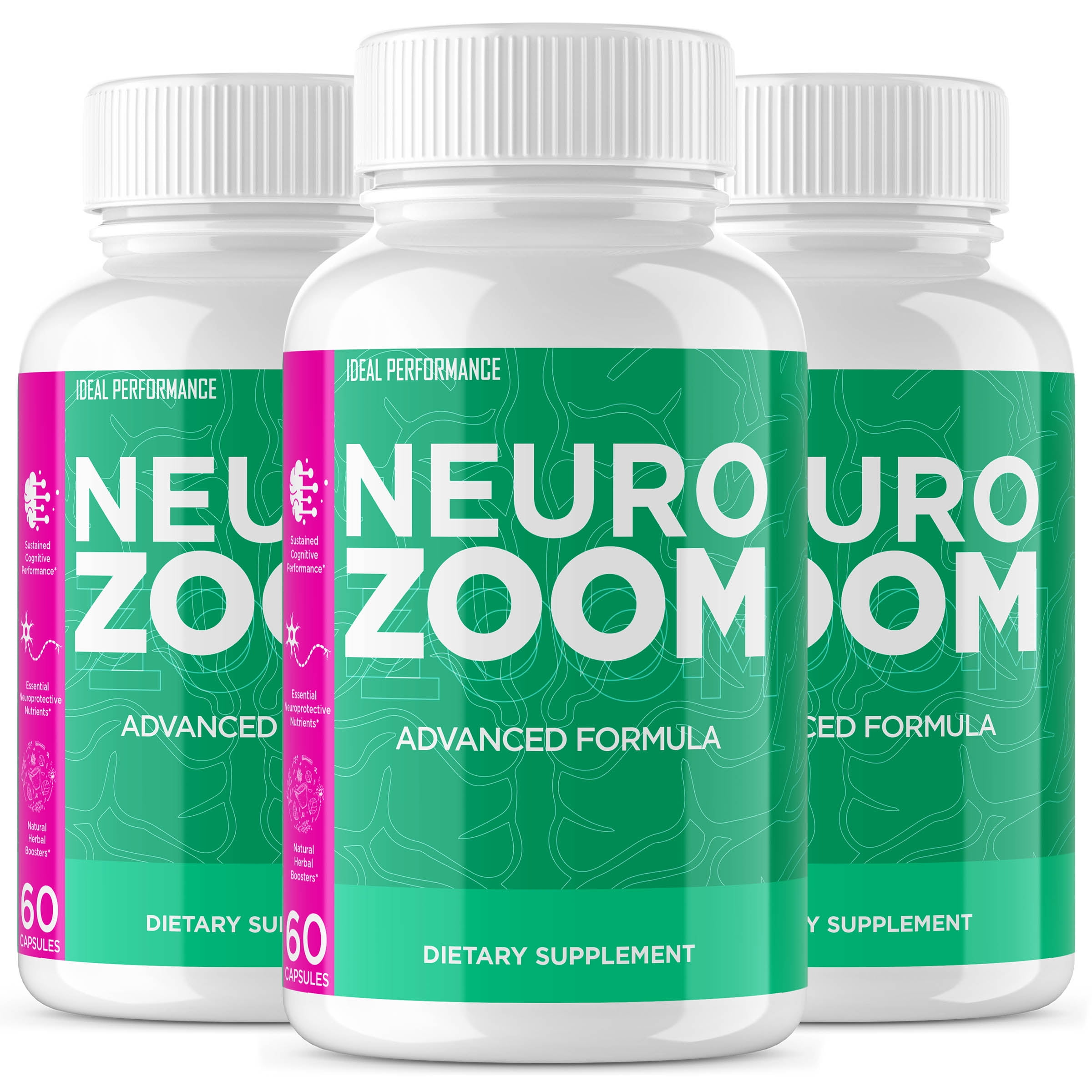 NeuroZoom Advanced Formula Brain Health Pills, Memory Supplement and Youthful Brain Function, 3 ...