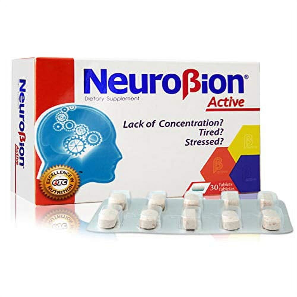 Neurobion Active Dietary Supplement, 30 Tablets, Nutrients for Brain ...