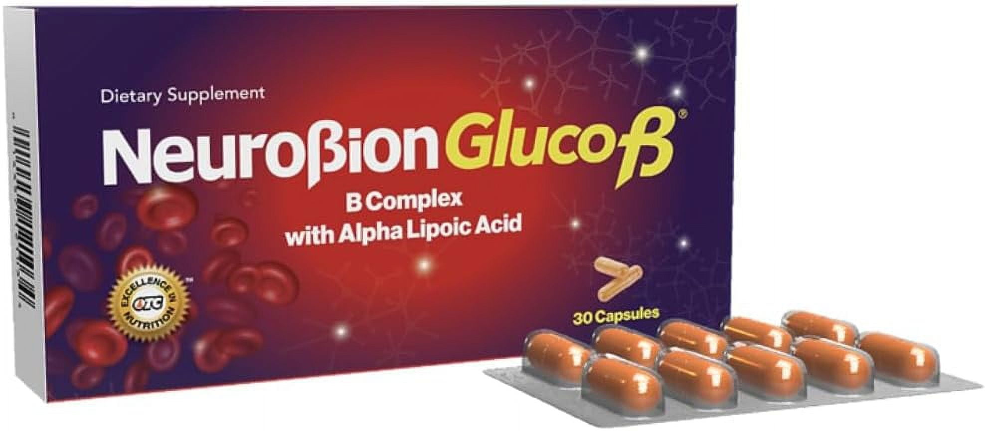 Neurobion Gluco B con Acido Alfa Lipoico Dietary Supplement B Complex ...