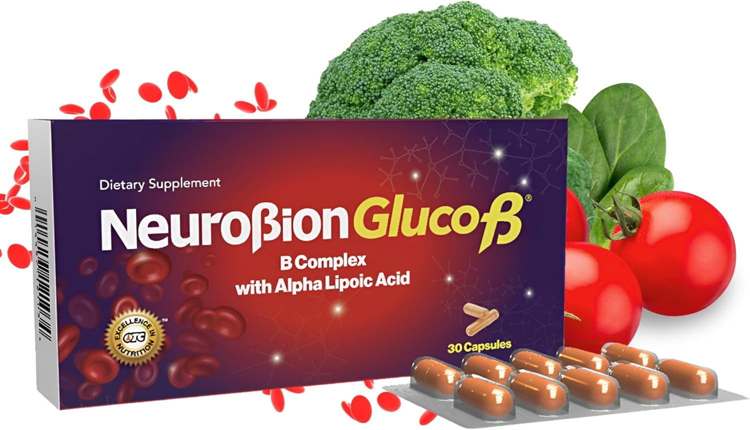 Neurobion Gluco B con Acido Alfa Lipoico Dietary Supplement B Complex ...
