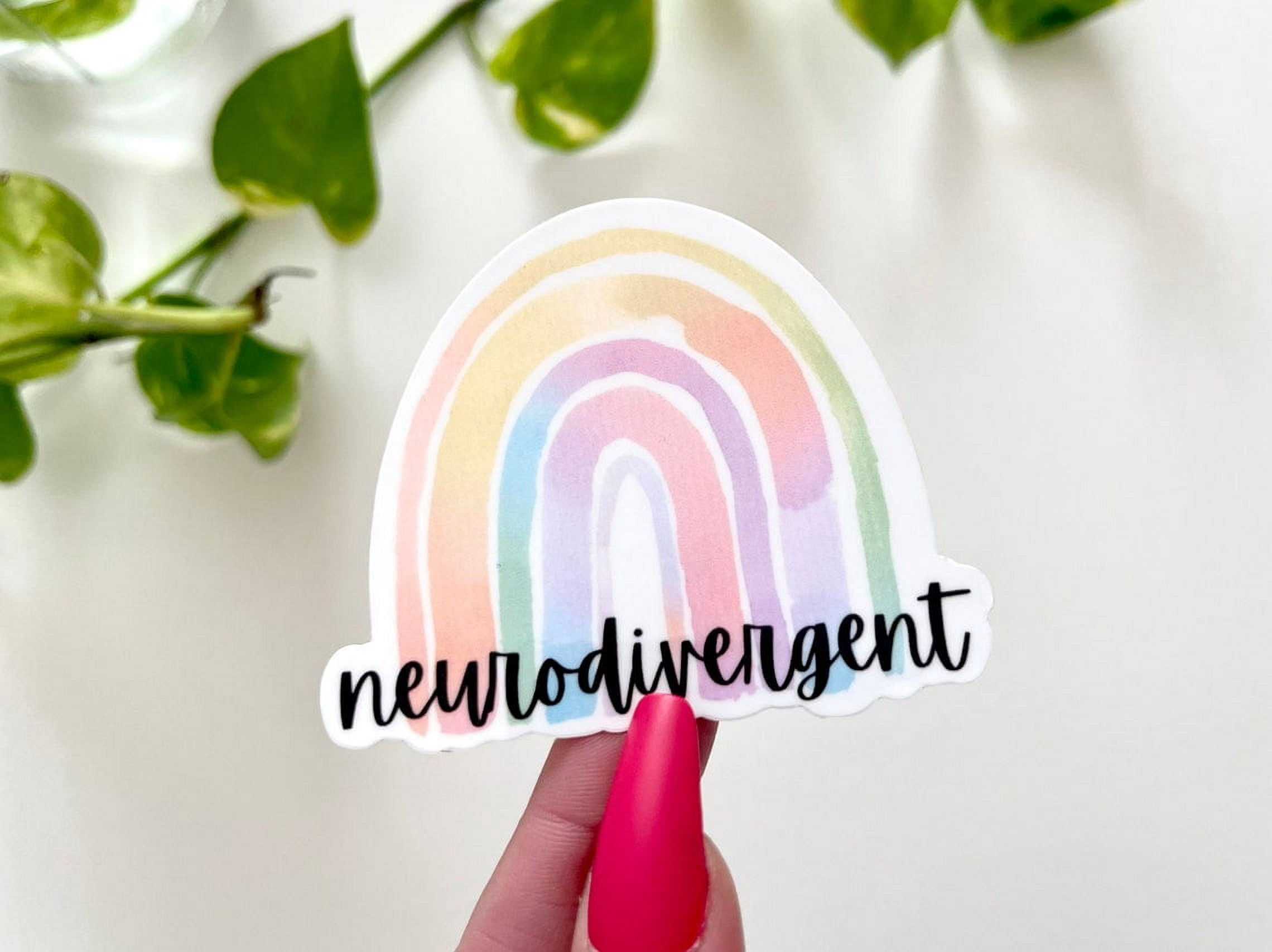 Neurodivergent Autism Awareness Autism Autistic Rainbow Sticker ...