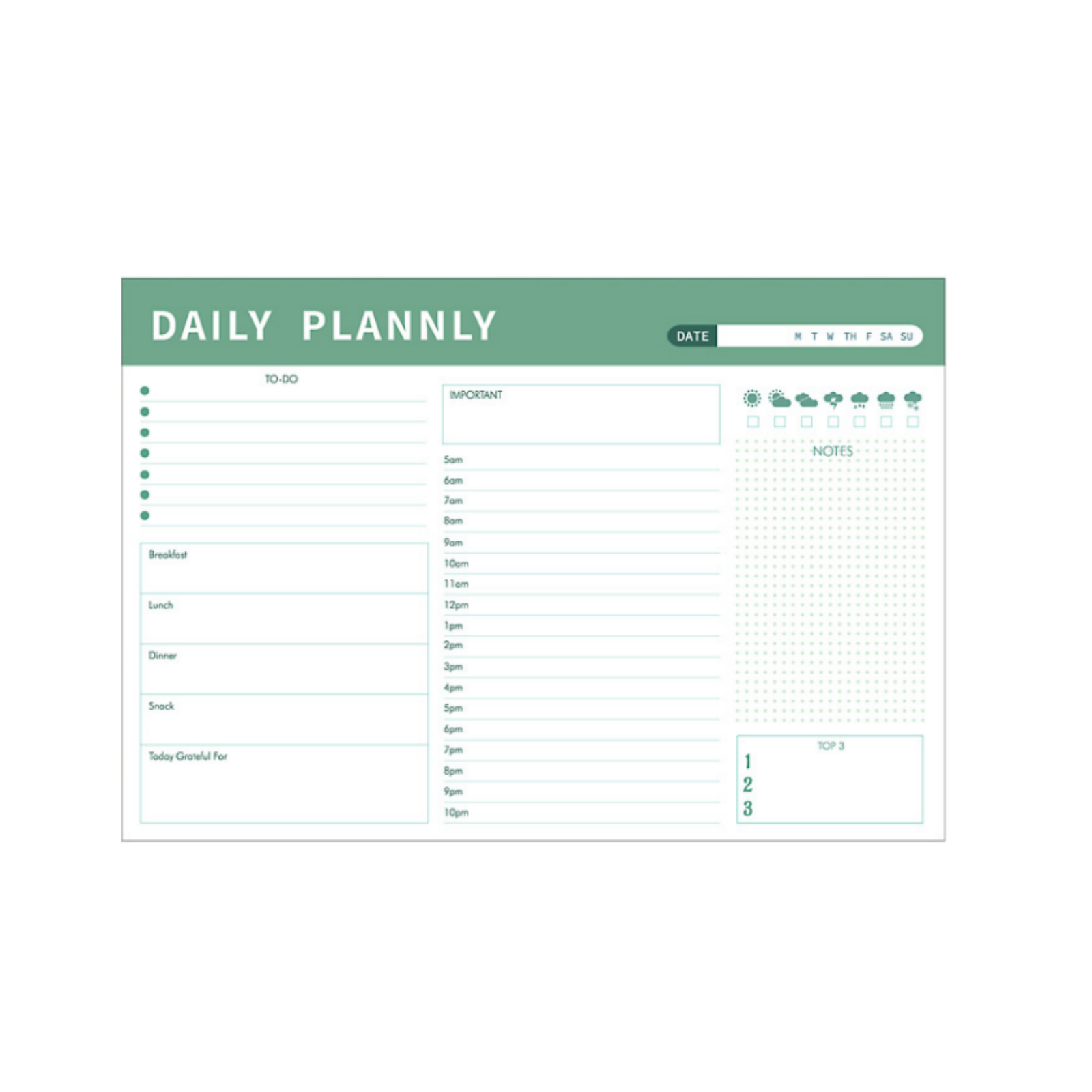 Neurodivergent Daily Planner – 60-Page Task Management Pad with Sensory ...