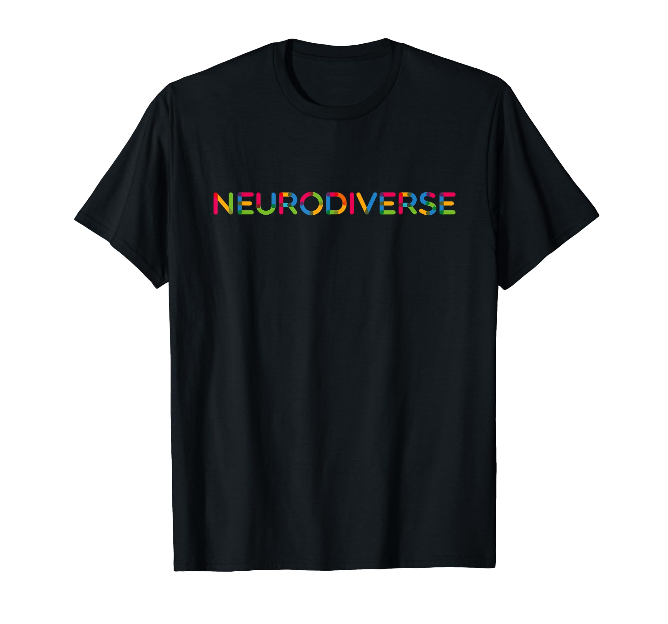 Neurodiverse Word Rainbow Autism Awareness Ribbon T-Shirt - Walmart.com