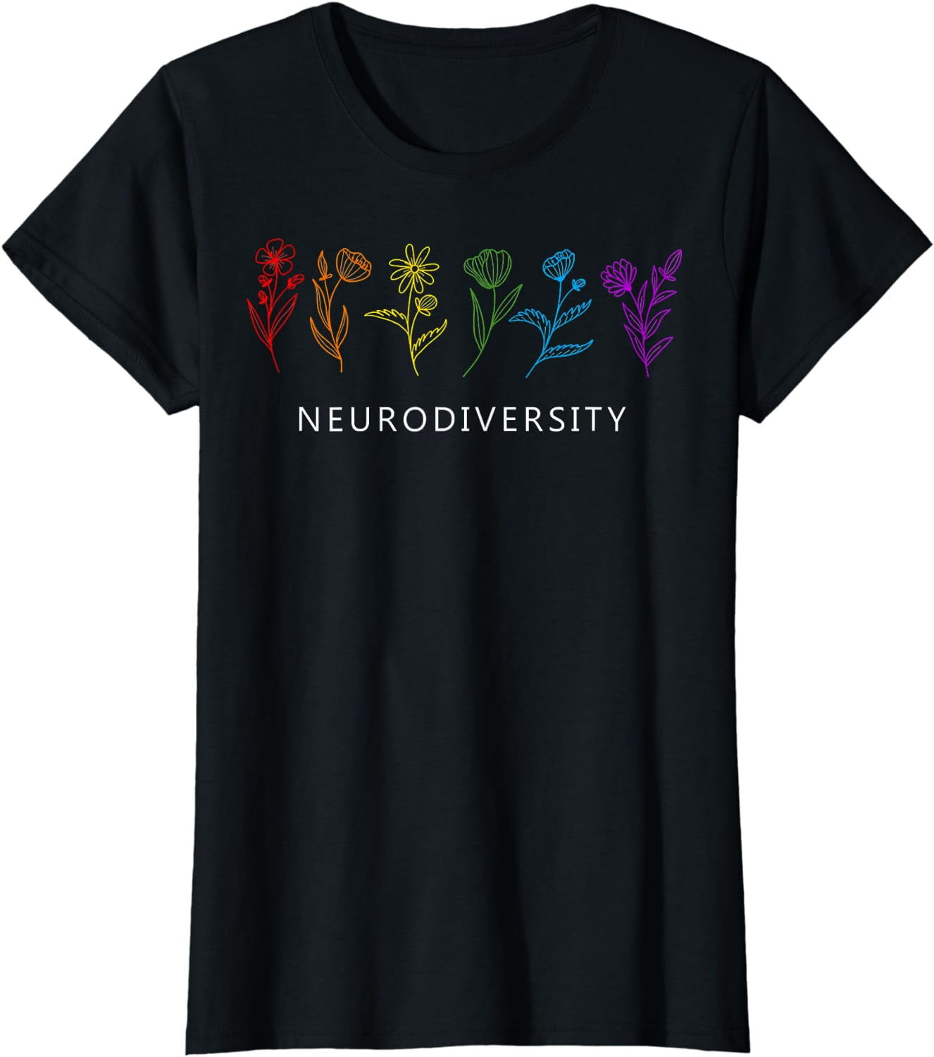 Neurodiversity Autism Awareness ADHD Flower Autistic T-Shirt - Walmart.com
