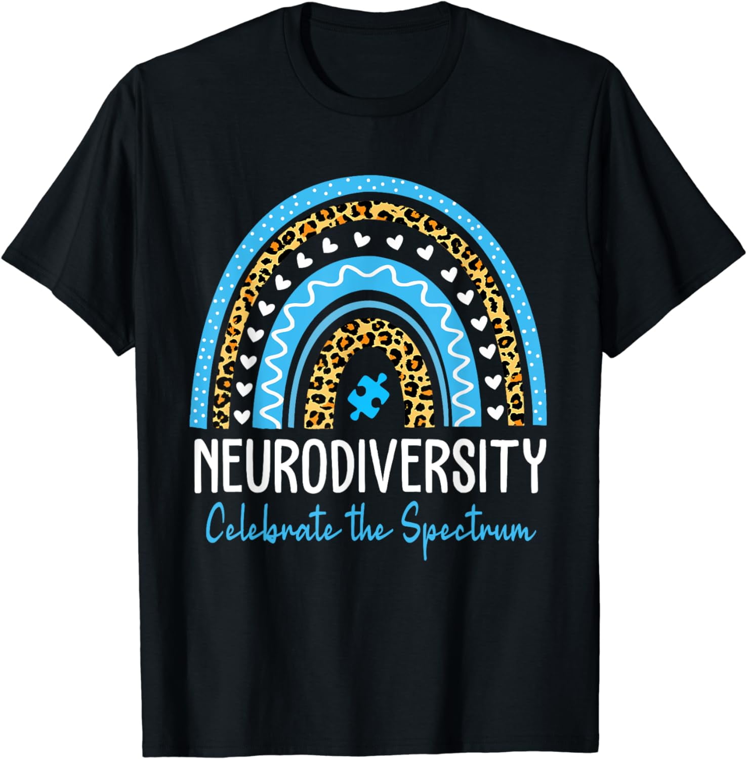 Neurodiversity - Autism Spectrum ASD ADHD Brain Rainbow Boho T-Shirt ...