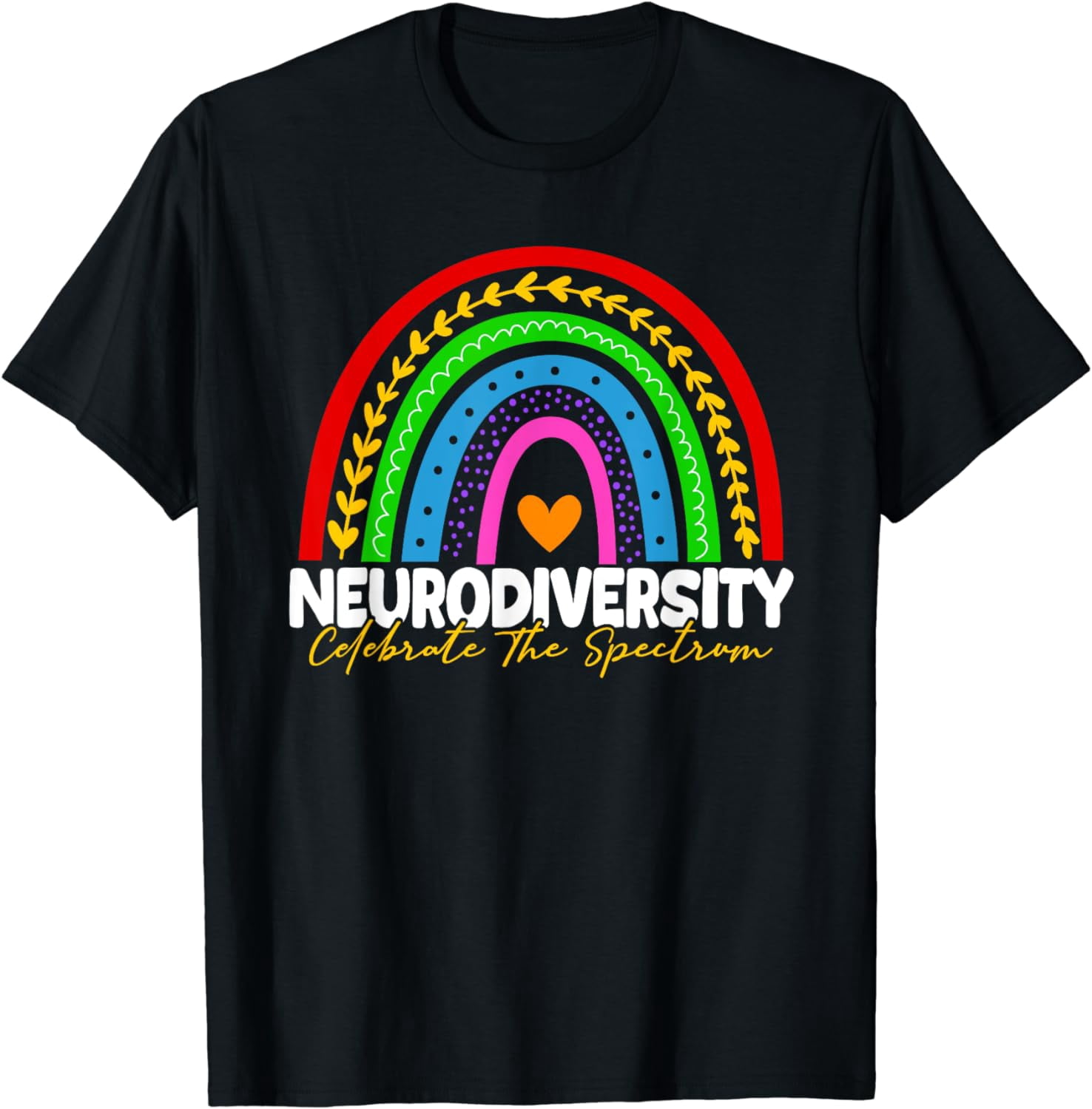 Neurodiversity Autism Spectrum Rainbow Boho Men Women T-Shirt - Walmart.com