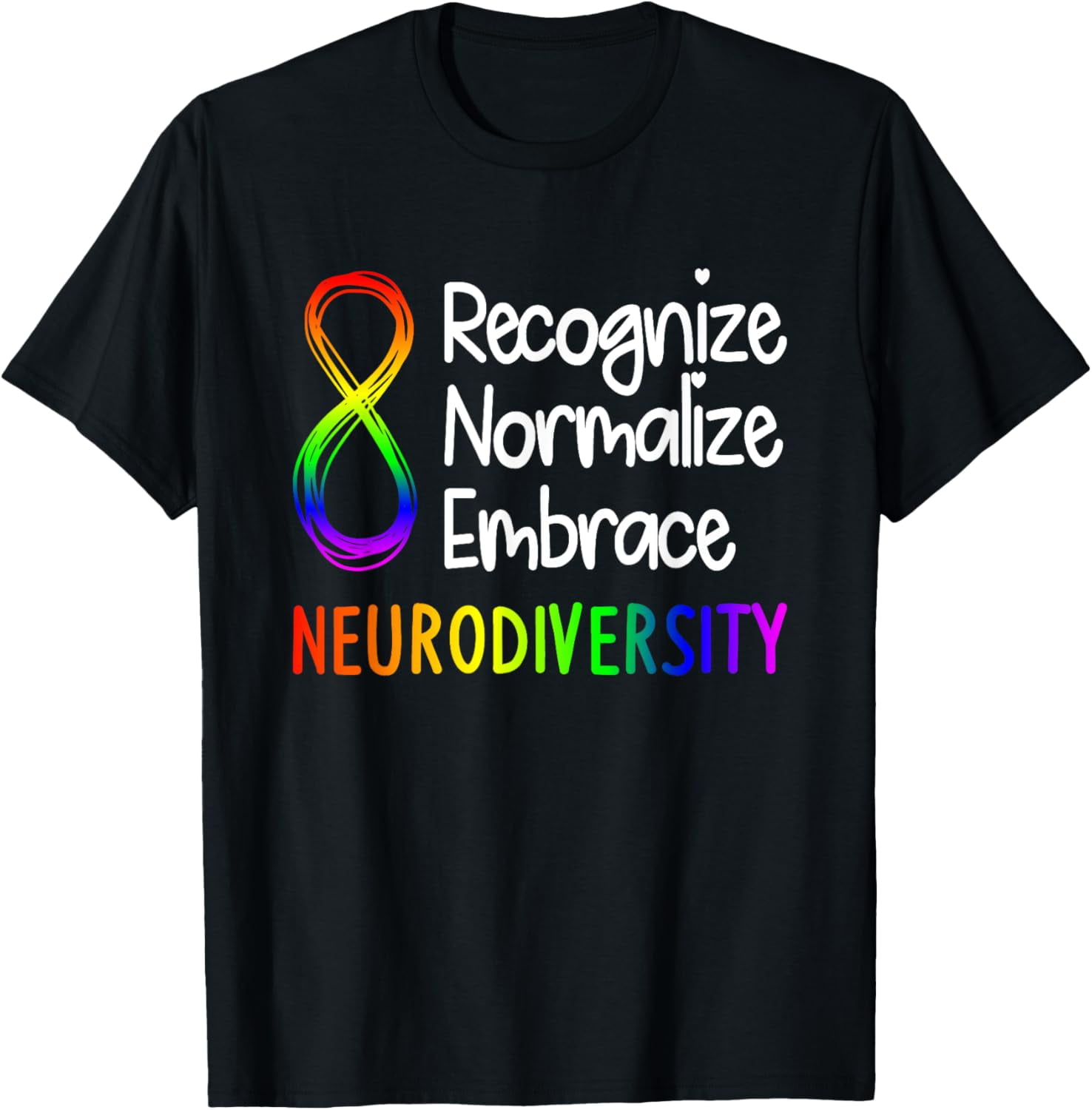 Neurodiversity Shirt Autism Spectrum ASD Rainbow Infinity T-Shirt men ...