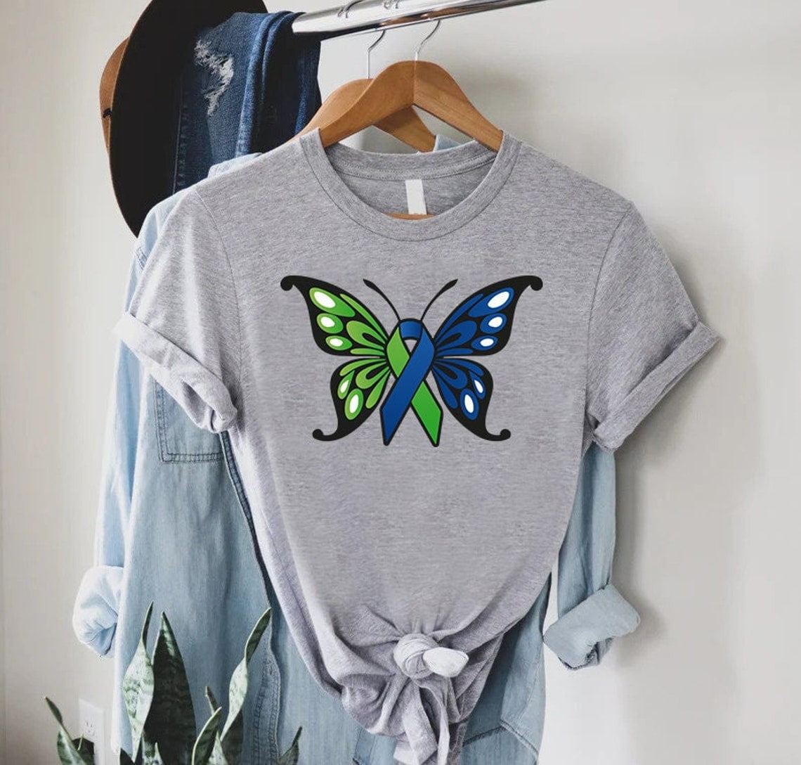 Neurofibromatosis Awareness Shirt, Nf1 Butterfly Ribbon Shirt ...