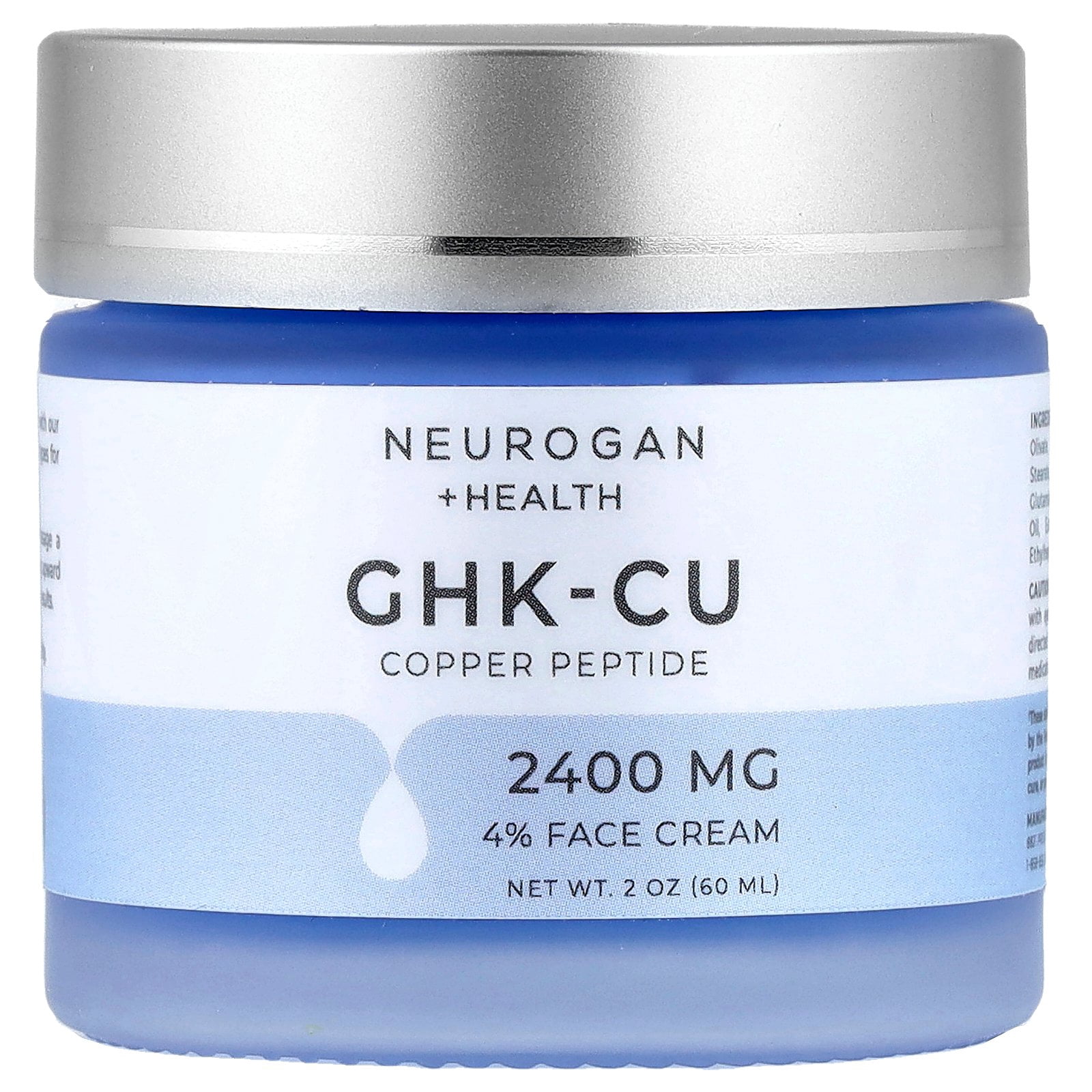 Neurogan Health GHK-CU Copper Peptide, Face Cream, 2 oz (60 ml ...