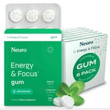 Neurogum Energy Caffeine Gum (54 Pieces) - Sugar-Free Nootropic Gum for ...
