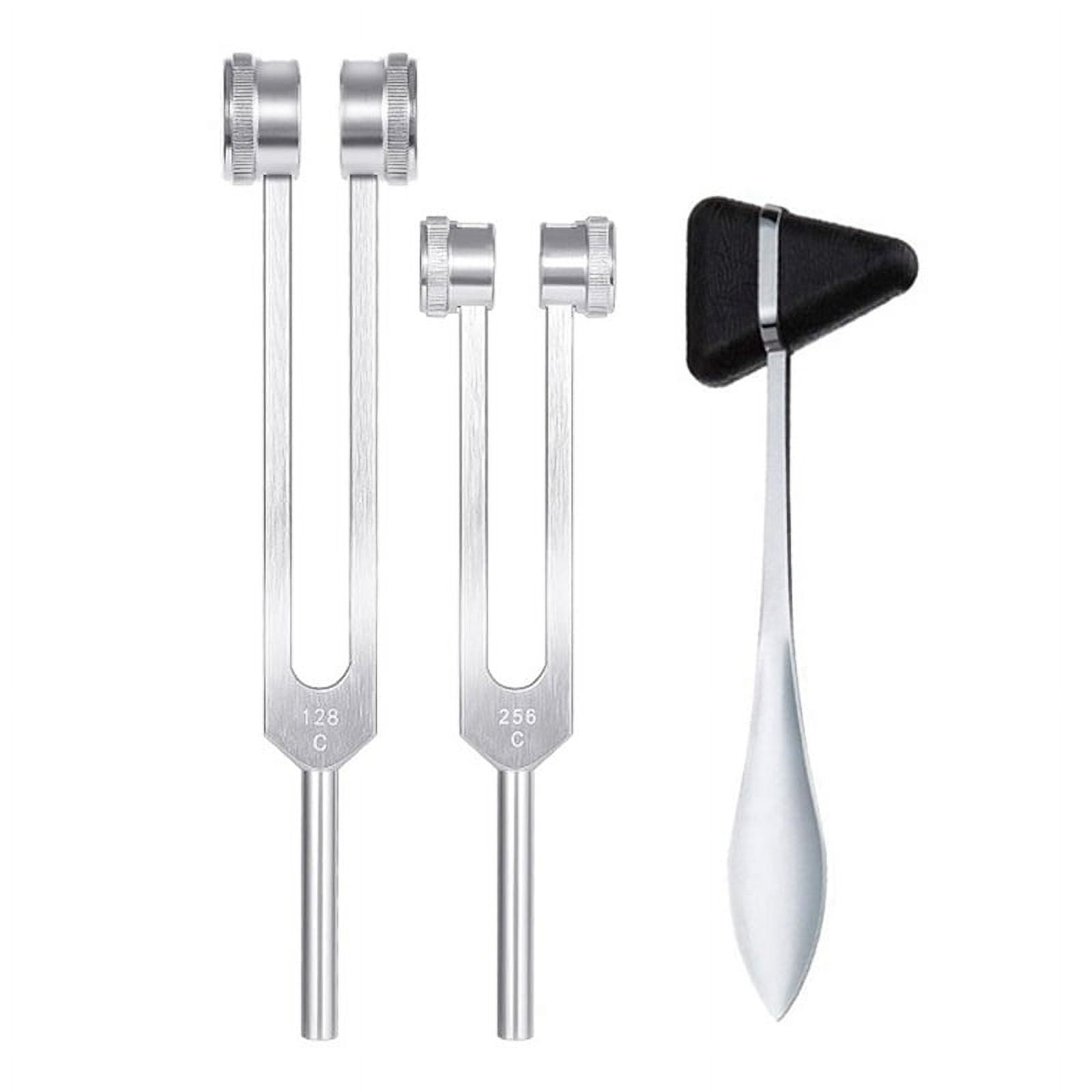 Neurological Tuning Fork, 128Hz+256Hz Silver, Aluminum Alloy Body Weighted Tuning Forks for ...