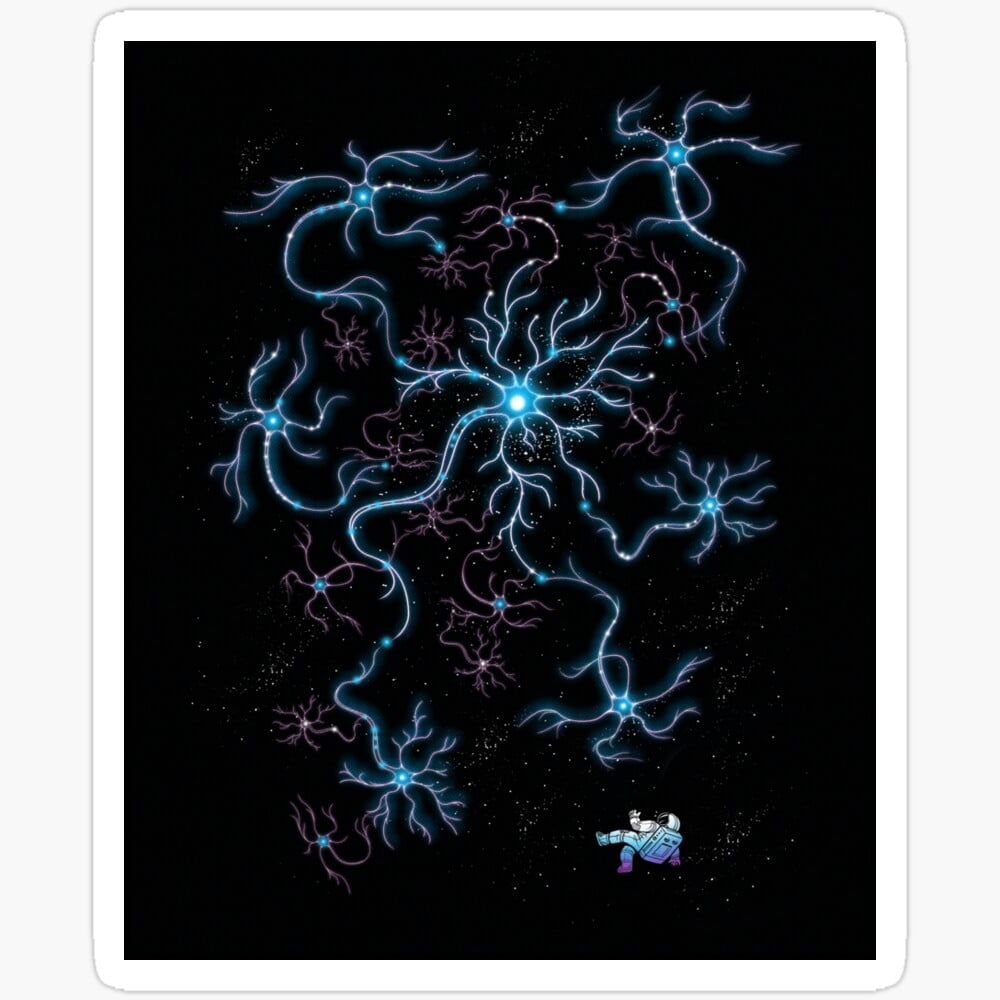 Neuron Galaxy Sticker Phone Decal Water Bottle Stickers Car Decals, Laptop Sticker - Walmart.com