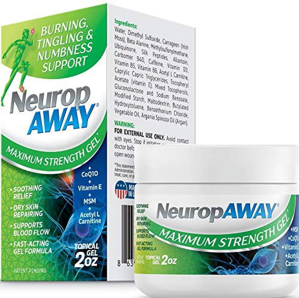 NeuropAWAY Maximum Strength Gel, Rapid Relief Gel, Non-Menthol ...