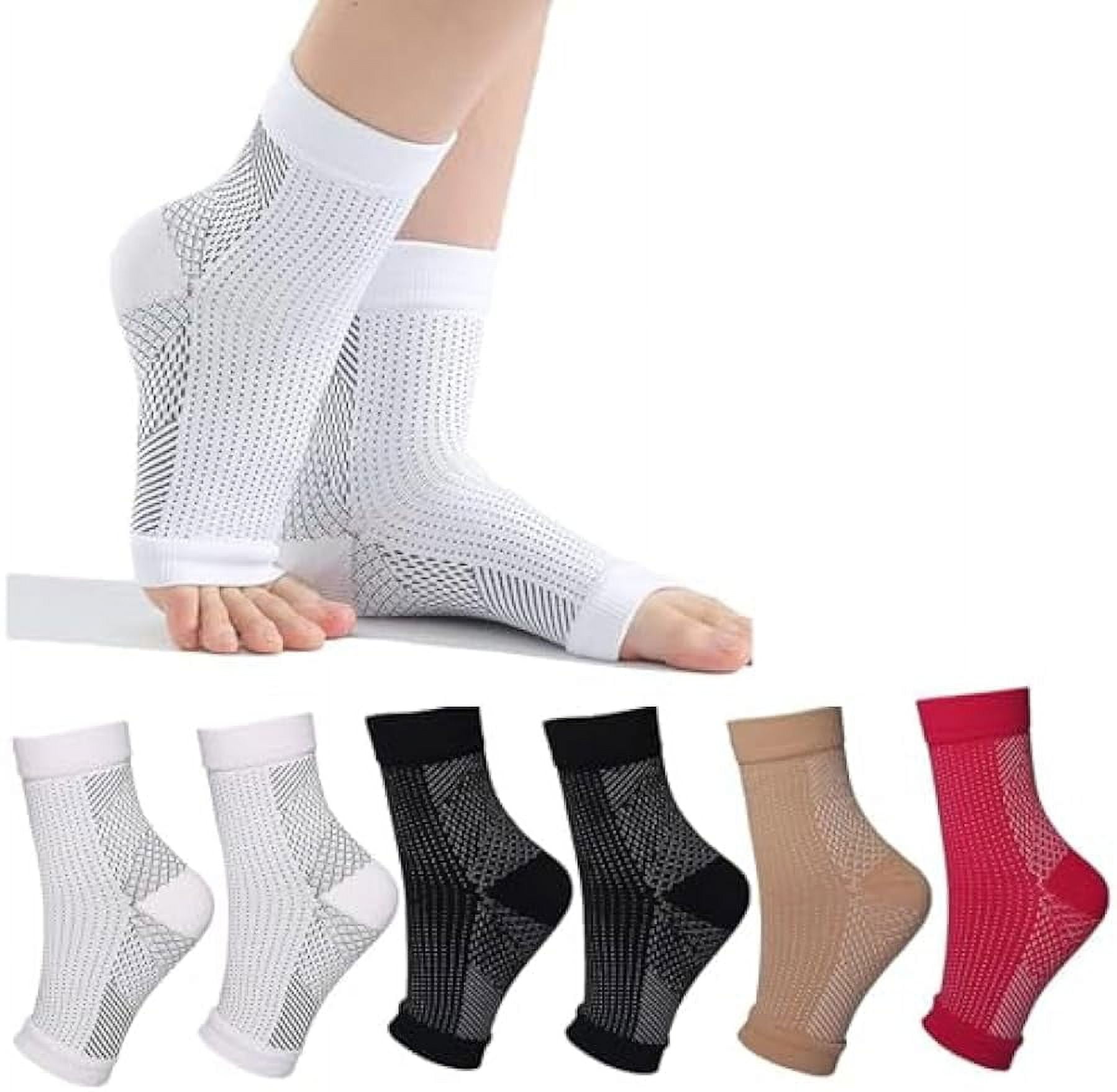Neuropathy Socks for Women, 6Pairs Soothe Compression Socks for ...