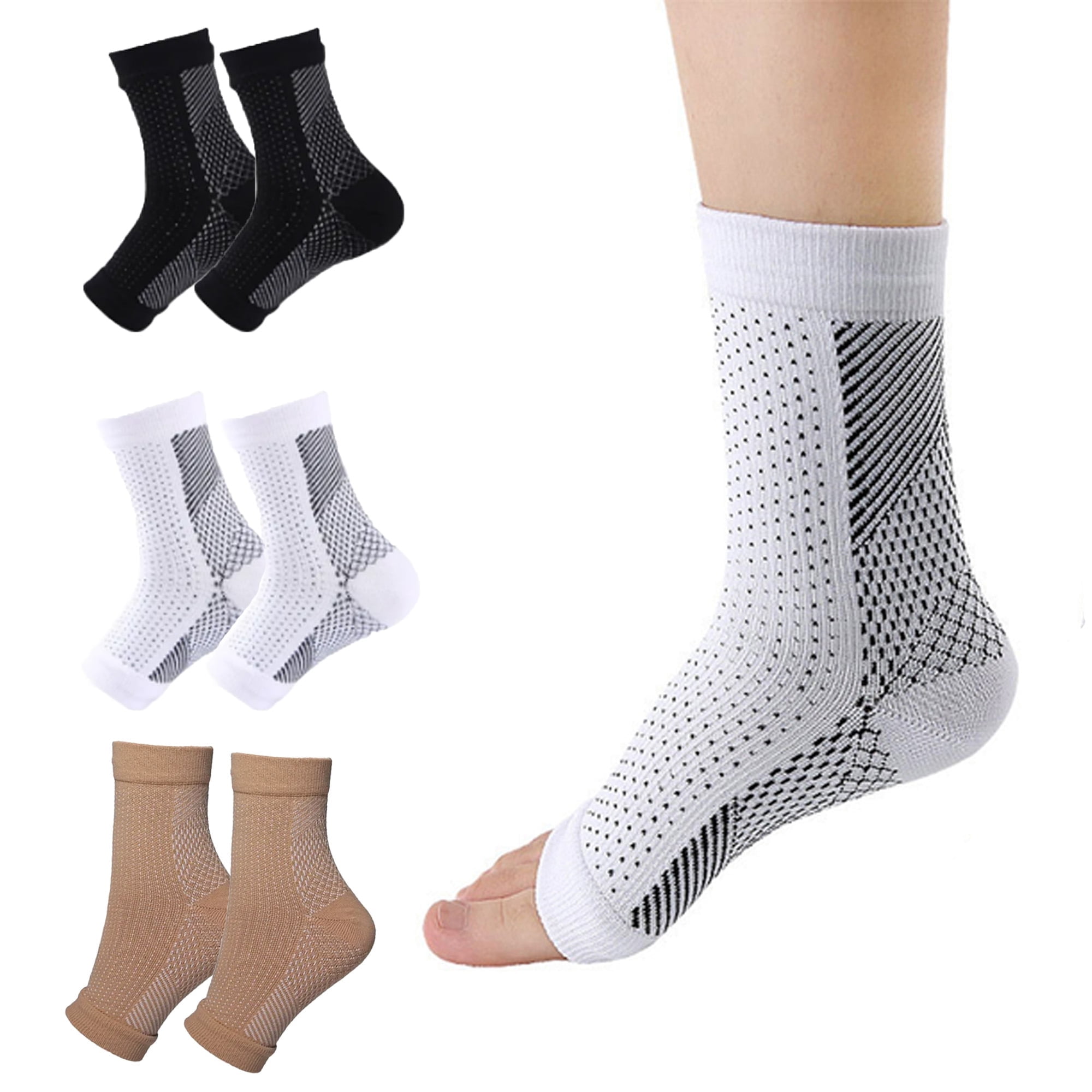 Neuropathy Socks for Women Men,3 Pairs Soothe Compression Socks for ...