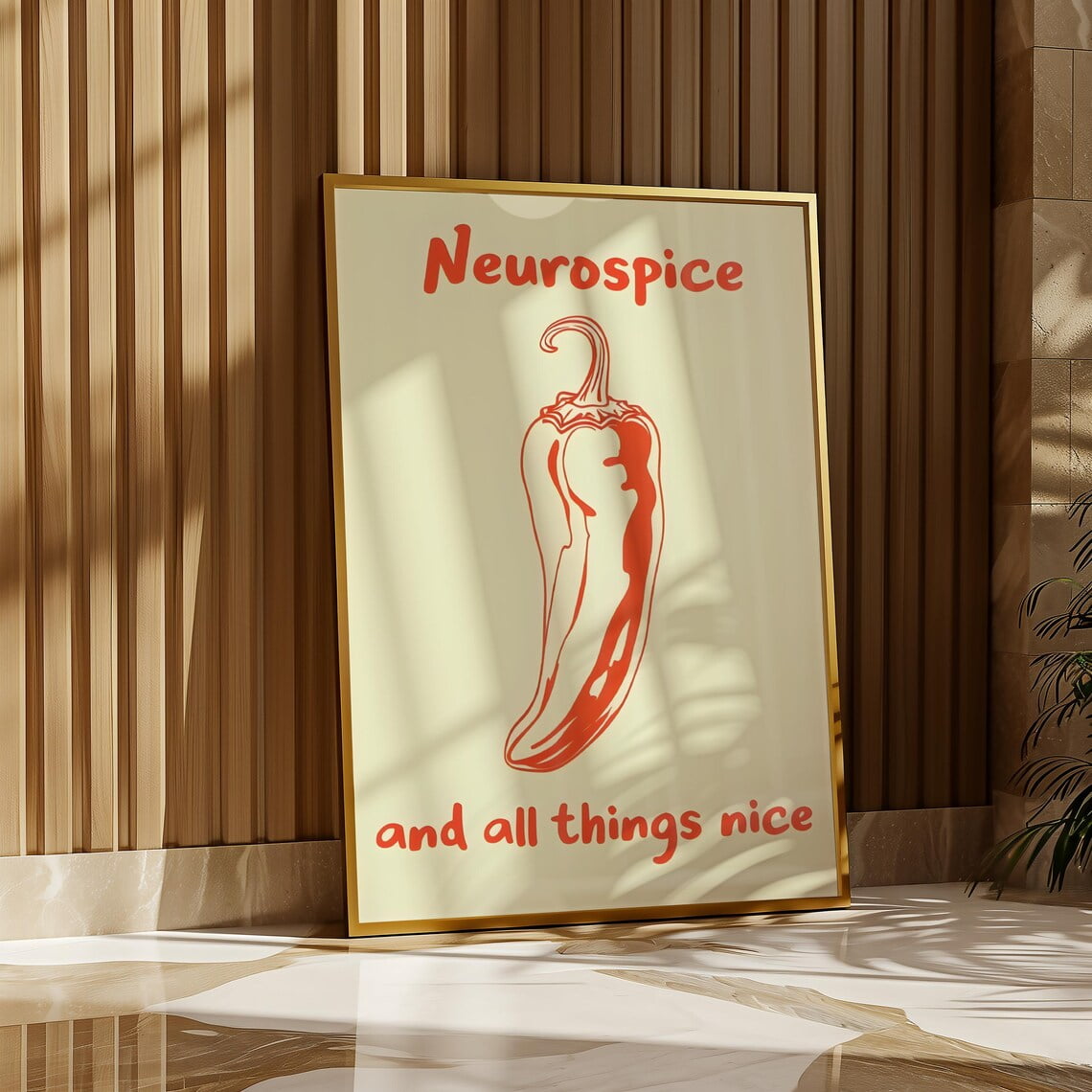 Neurospice Wall Art - Neurodivergent Art Print - Neurodivergent Poster ...