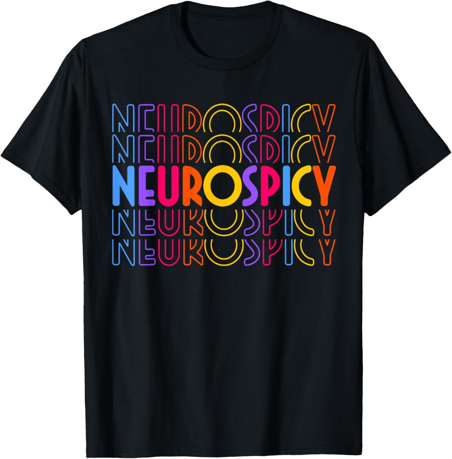Neurospicy Neurodiversity Brain Autism Awareness Adhd T-Shirt mens t ...