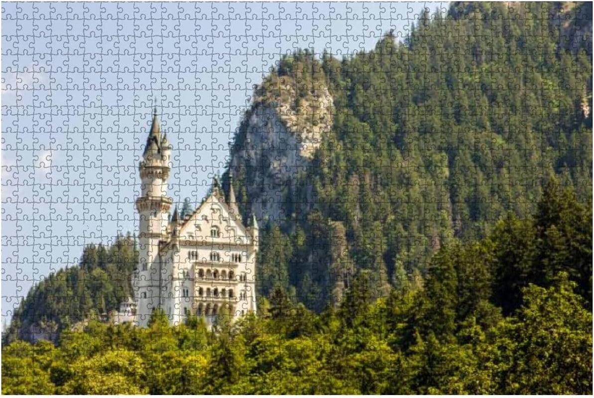 Neuschwanstein Castle Germany 500 Pieces Jigsaw Puzzle Game - Colorful ...