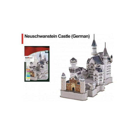 Buildream Neuschwanstein Castle 3D Puzzle Model for Kids Historical ...