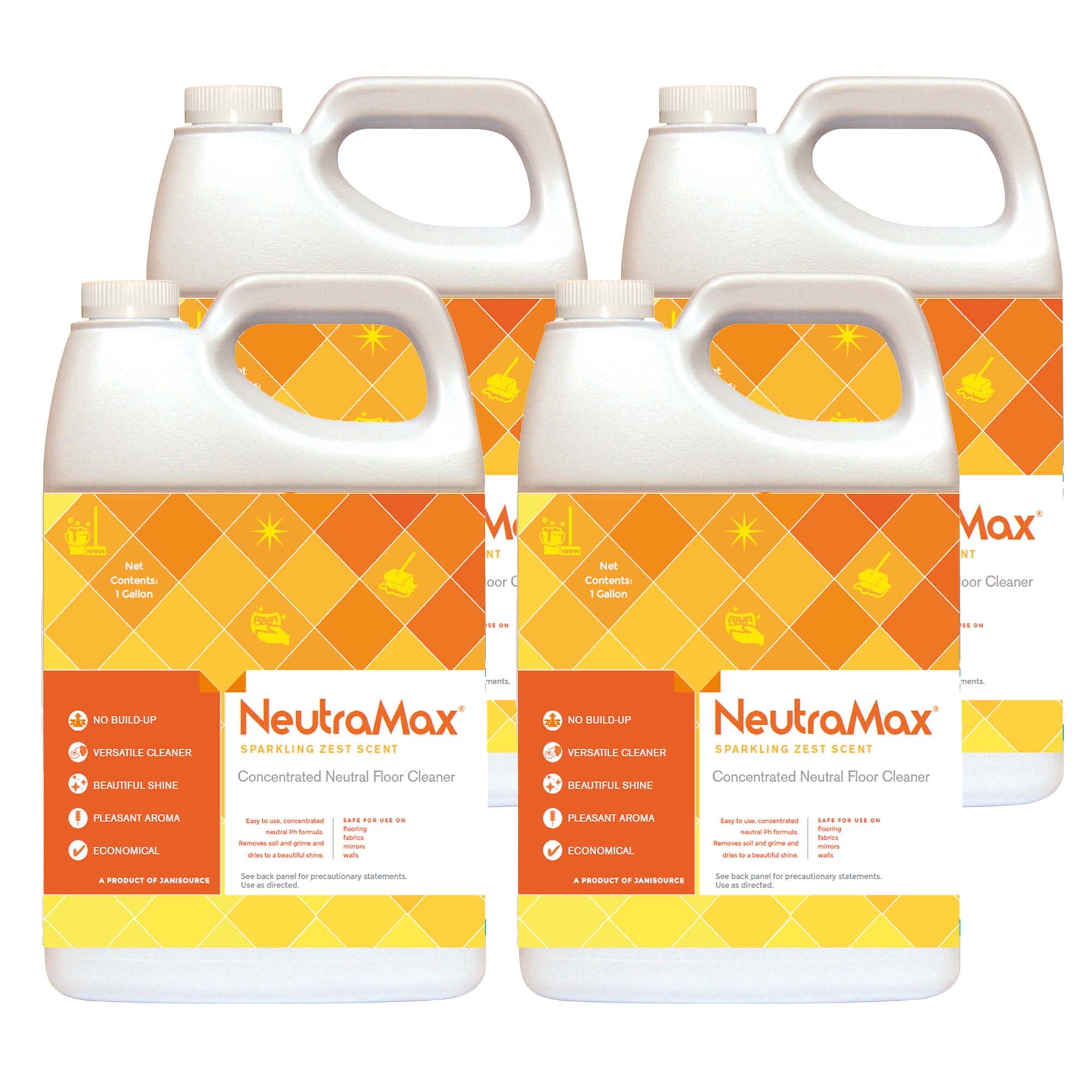 NeutraMax Sparkling Zest Scent Concentrated Neutral Floor Cleaner, Case ...