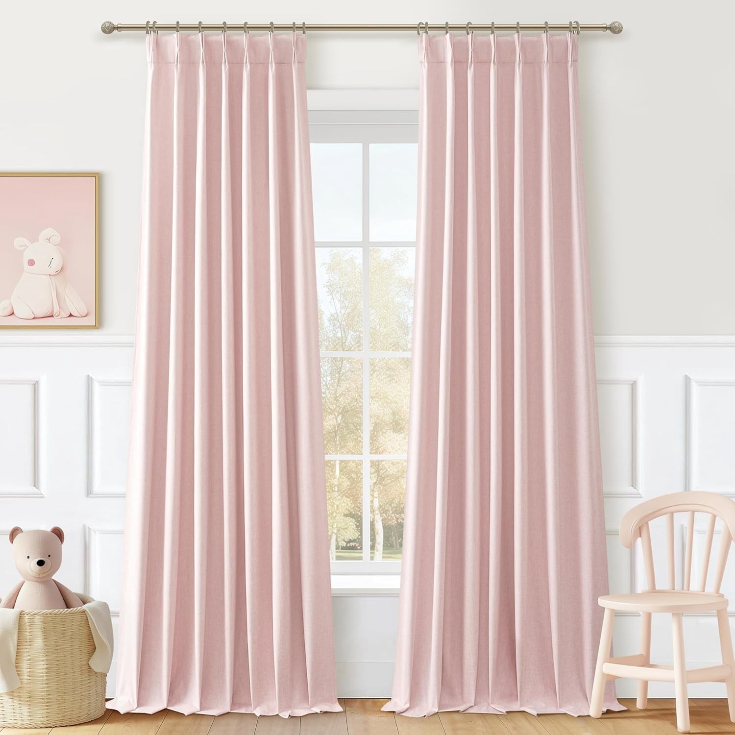 Neutral 10 ft Blackout Curtains 120 Inches Long,Linen Elegant Villa ...