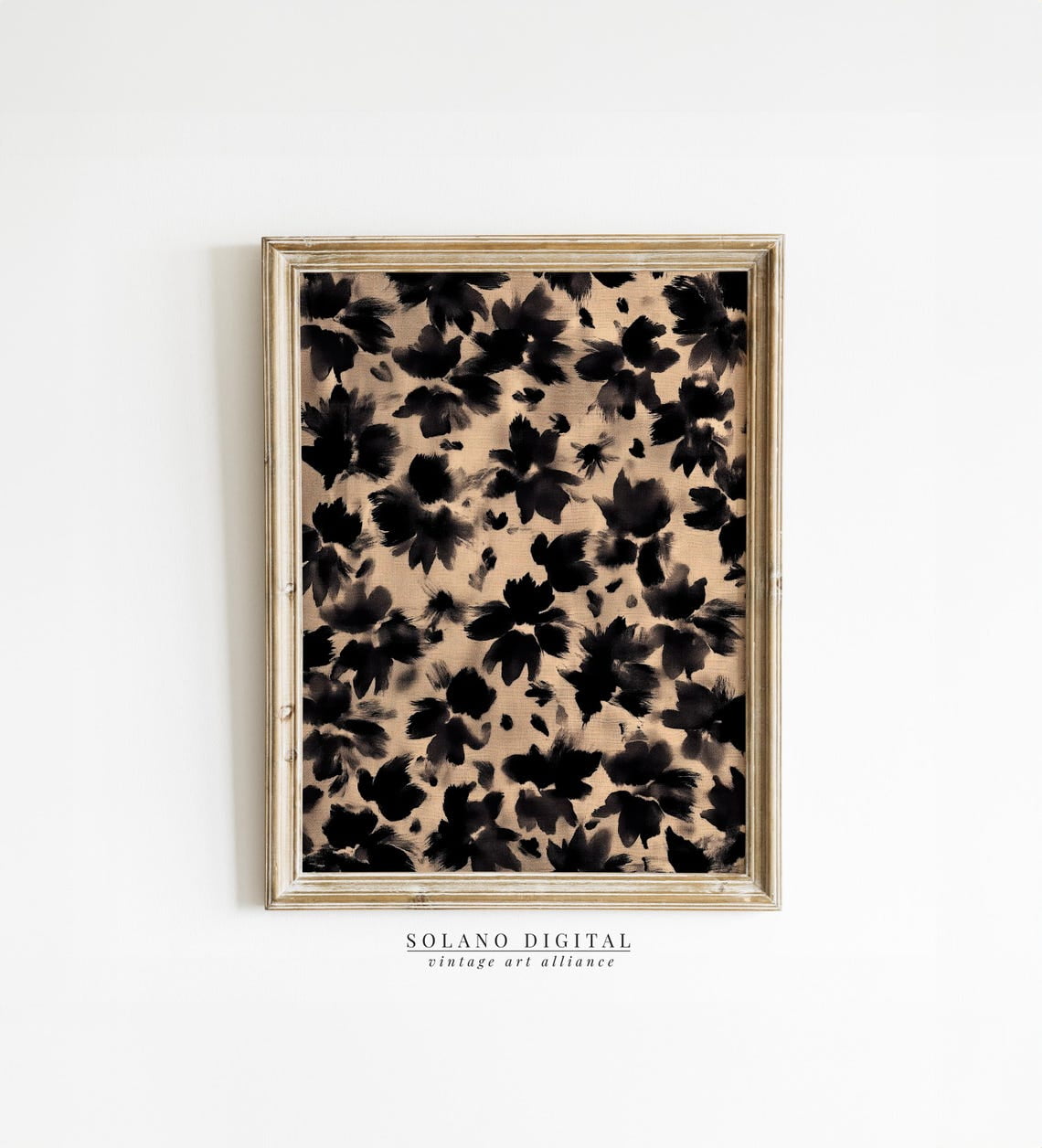 Neutral Abstract Floral Pattern Print Minimalist Botanical Wall Art ...