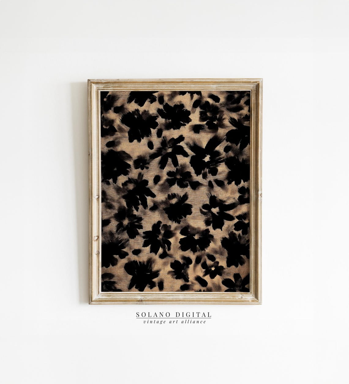 Neutral Abstract Floral Pattern Print Minimalist Botanical Wall Art ...