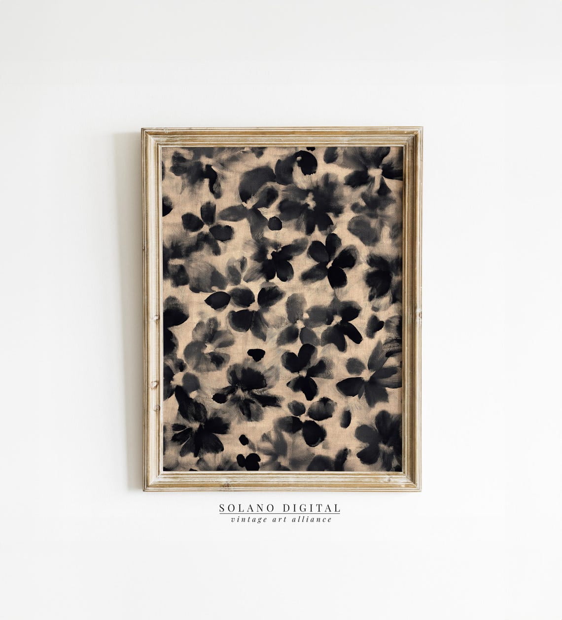 Neutral Abstract Floral Pattern Print Minimalist Botanical Wall Art ...