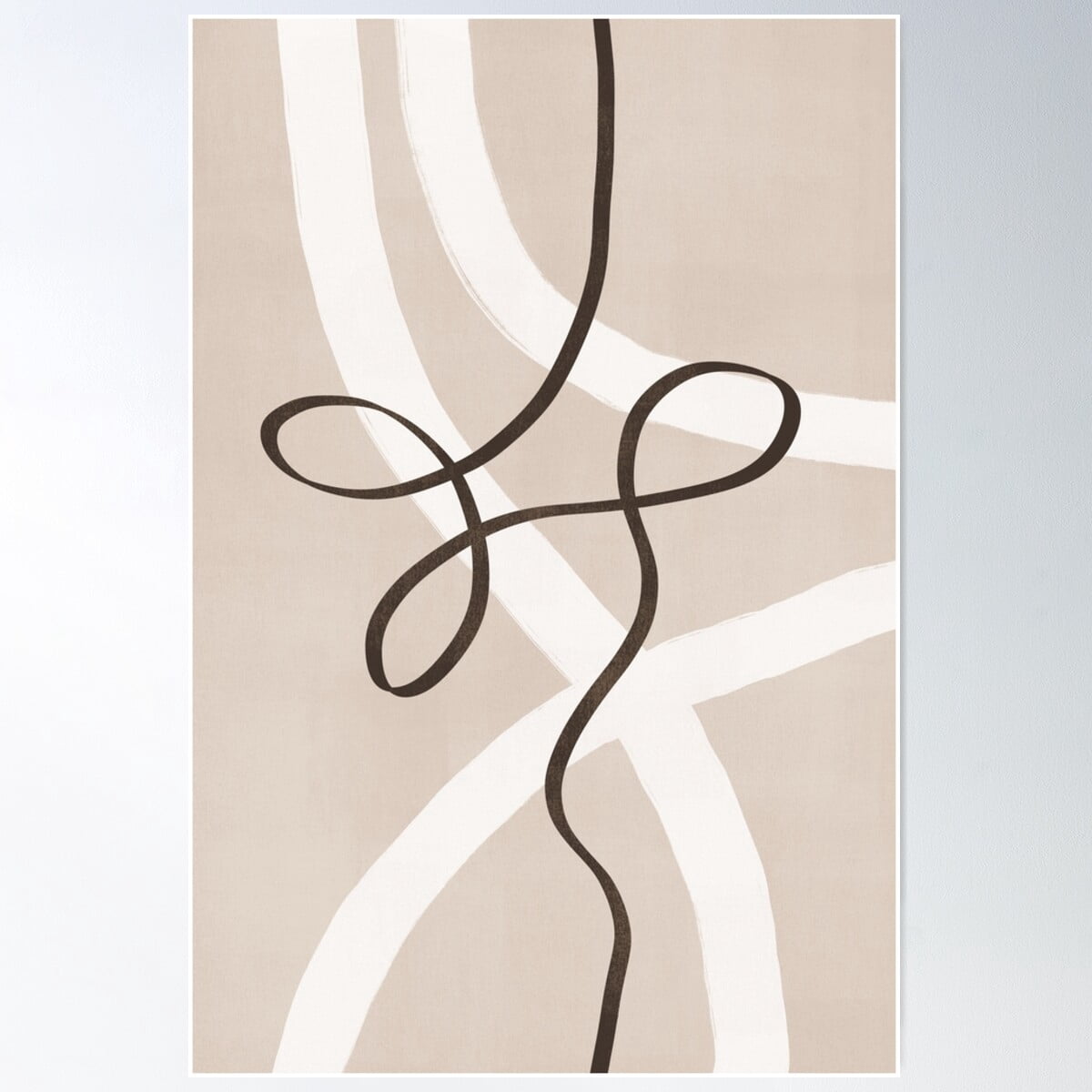 Neutral Abstract Line Art – Part 1 – Brown And White Abstract Lines On ...