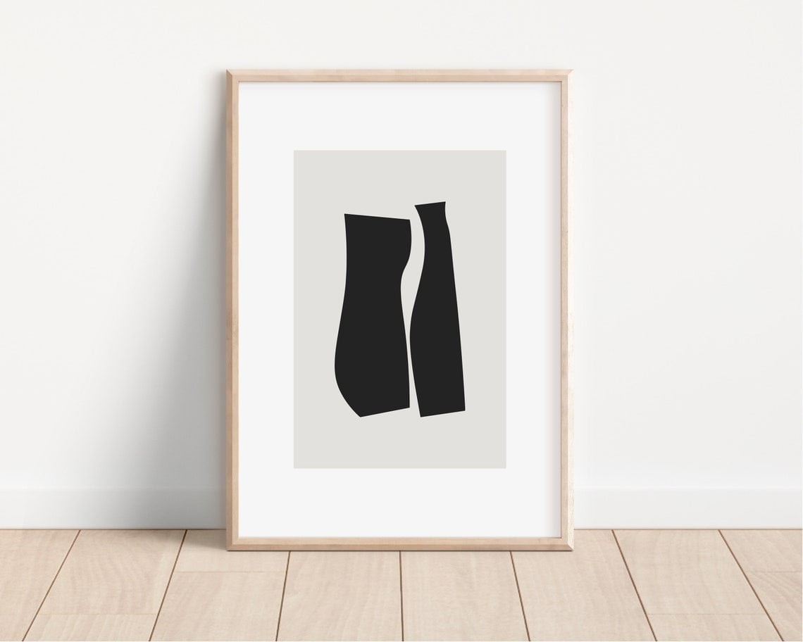 Neutral Abstract Print / Abstract Minimalist Wall Art, Contemporary Art ...