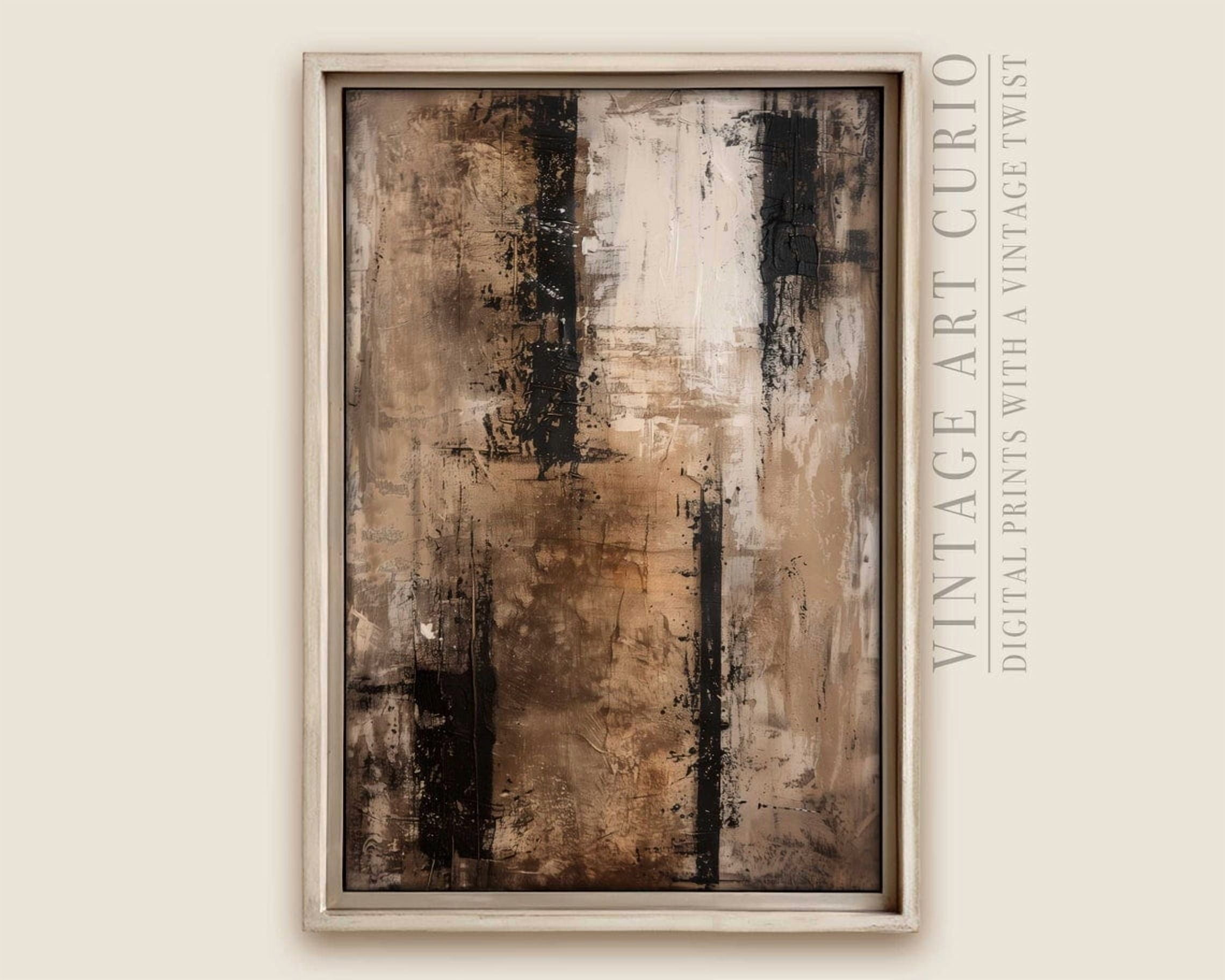 Neutral Abstract Print, Earth Tone Japandi Wall Art Home Decor #639 ...