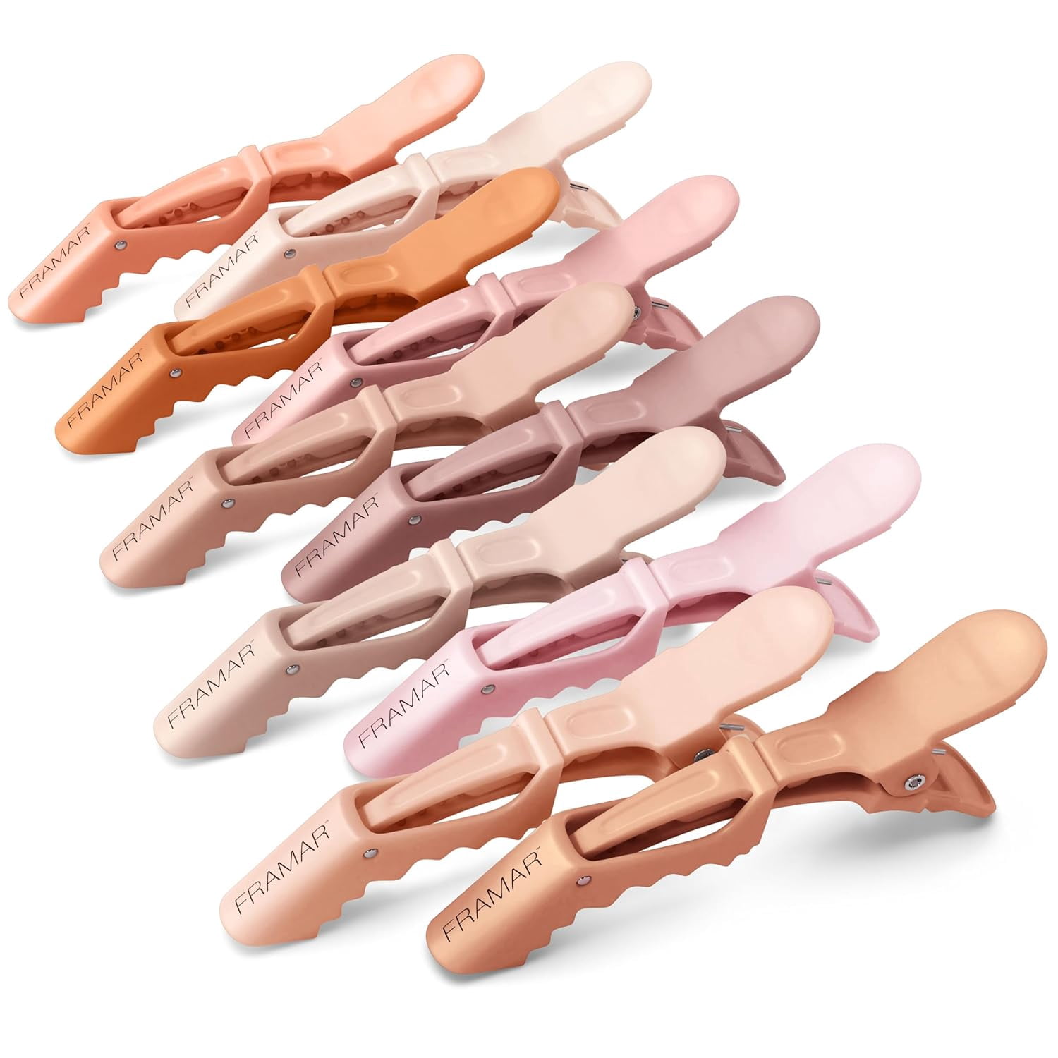 Neutral Alligator Clips For Hair Styling 10 Pack – Professional Women ...